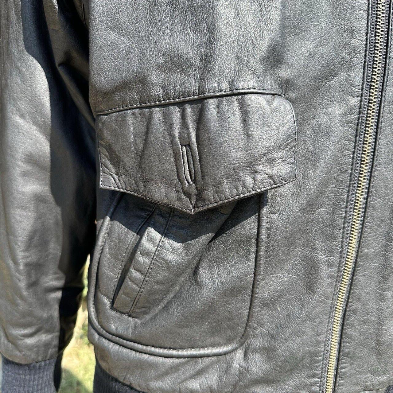 Vintage Rafferty Leather Bomber Jacket Mens Size... | Depop