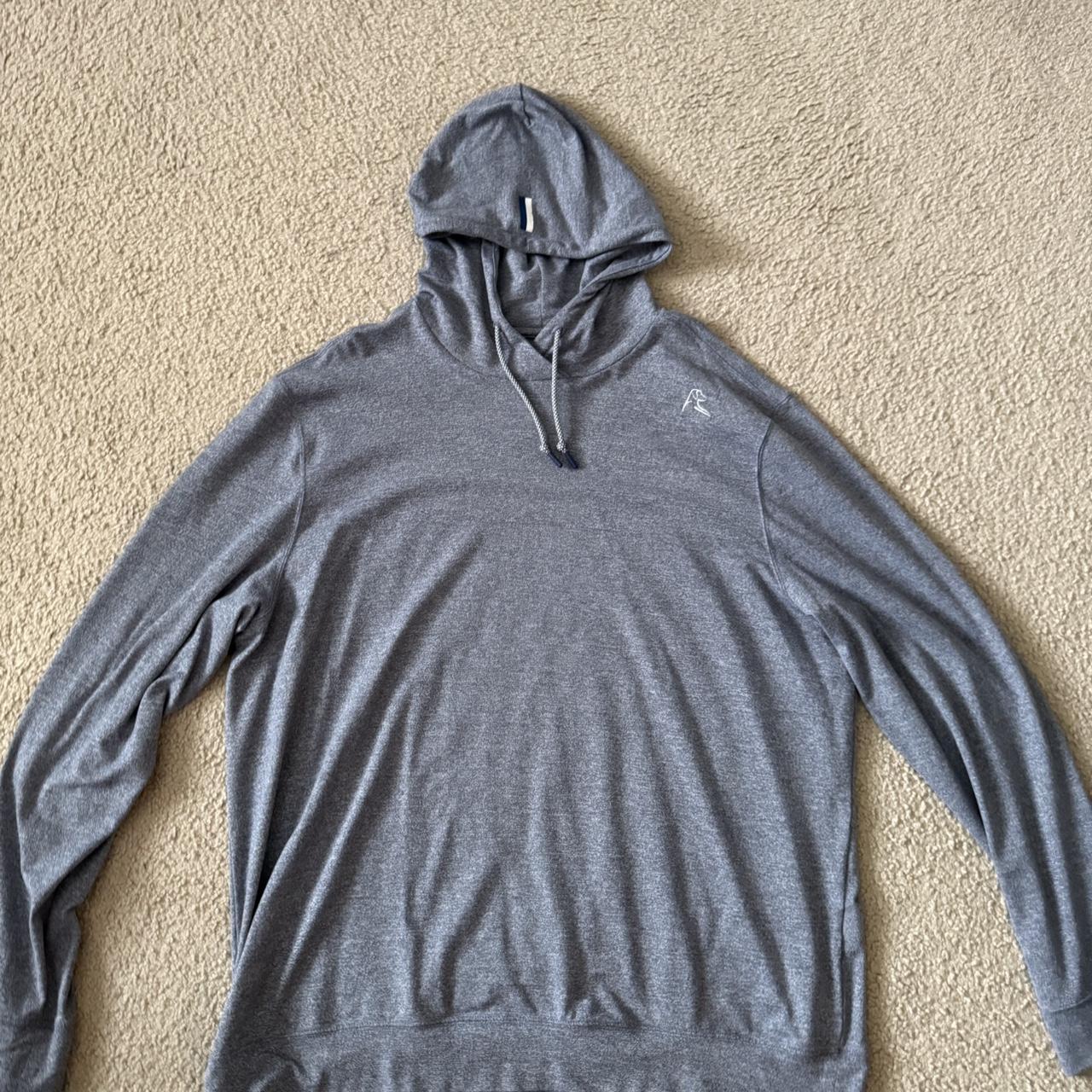Rhoback XL hoodie, light blue, slightly worn but no... | Depop