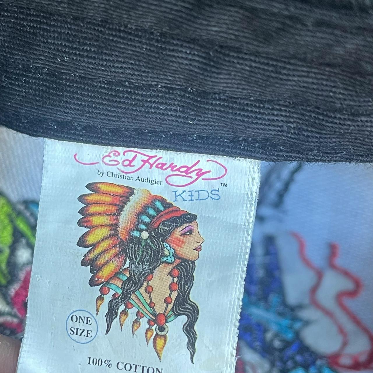 KIDS one-size vintage Ed Hardy baseball cap ⚡️... - Depop