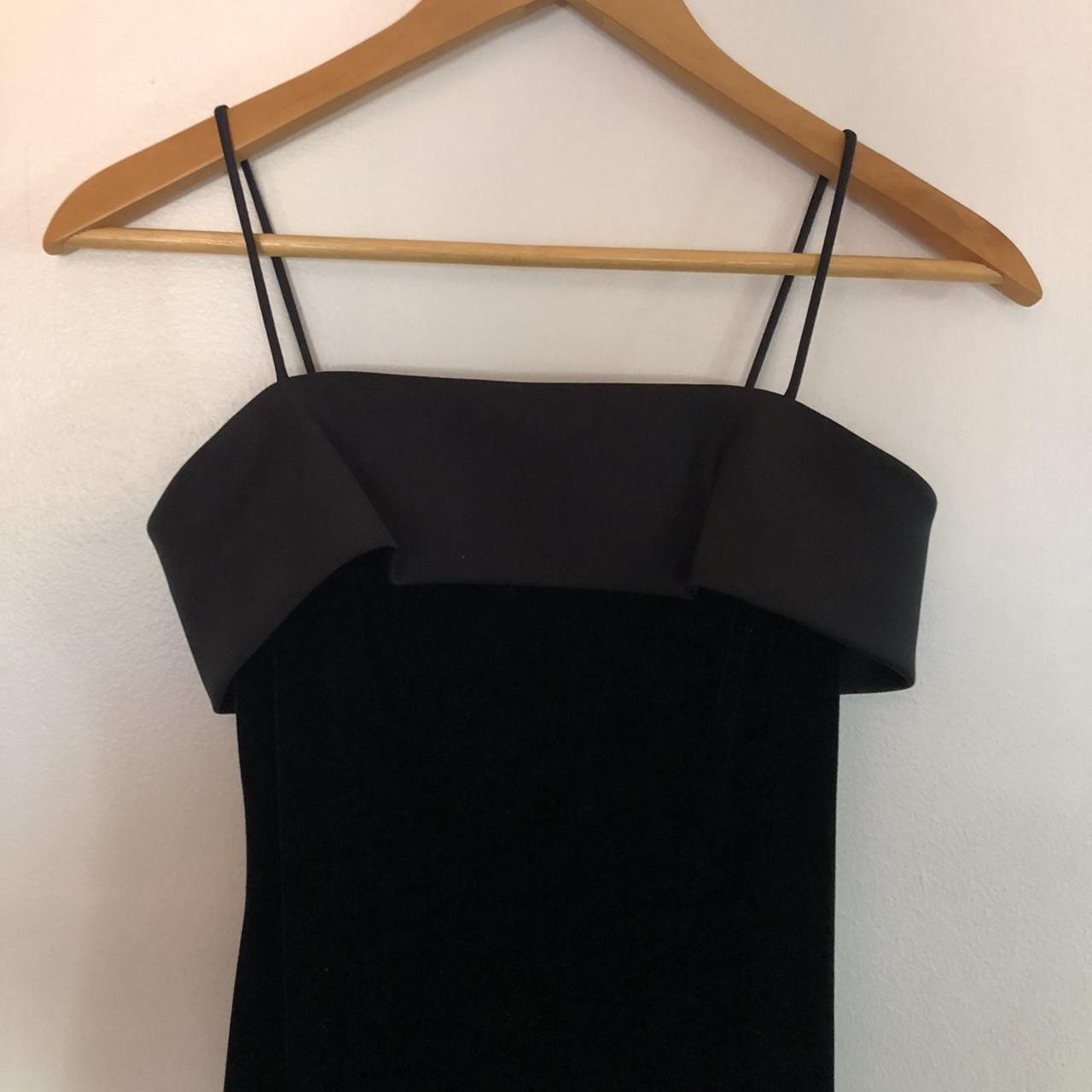 Black velvet and satin formal dress The bust is... - Depop