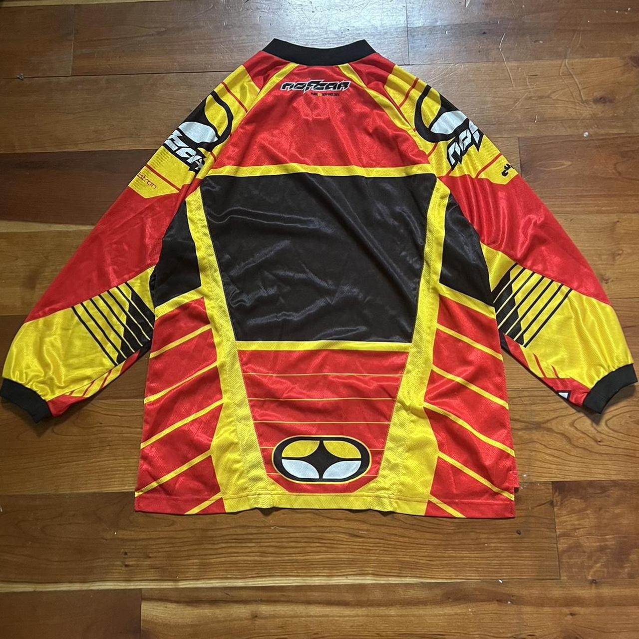 No Fear motocross jersey - red and yellow... - Depop