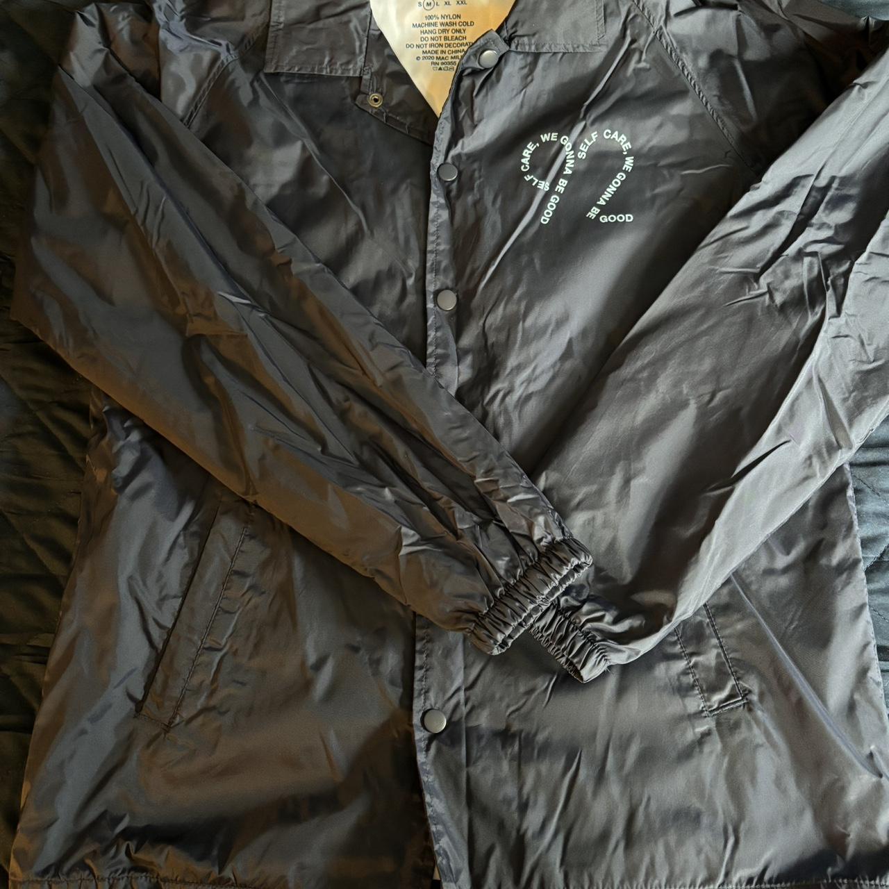 Navy Mac Miller Windbreaker -Swimming in Cirlces... - Depop