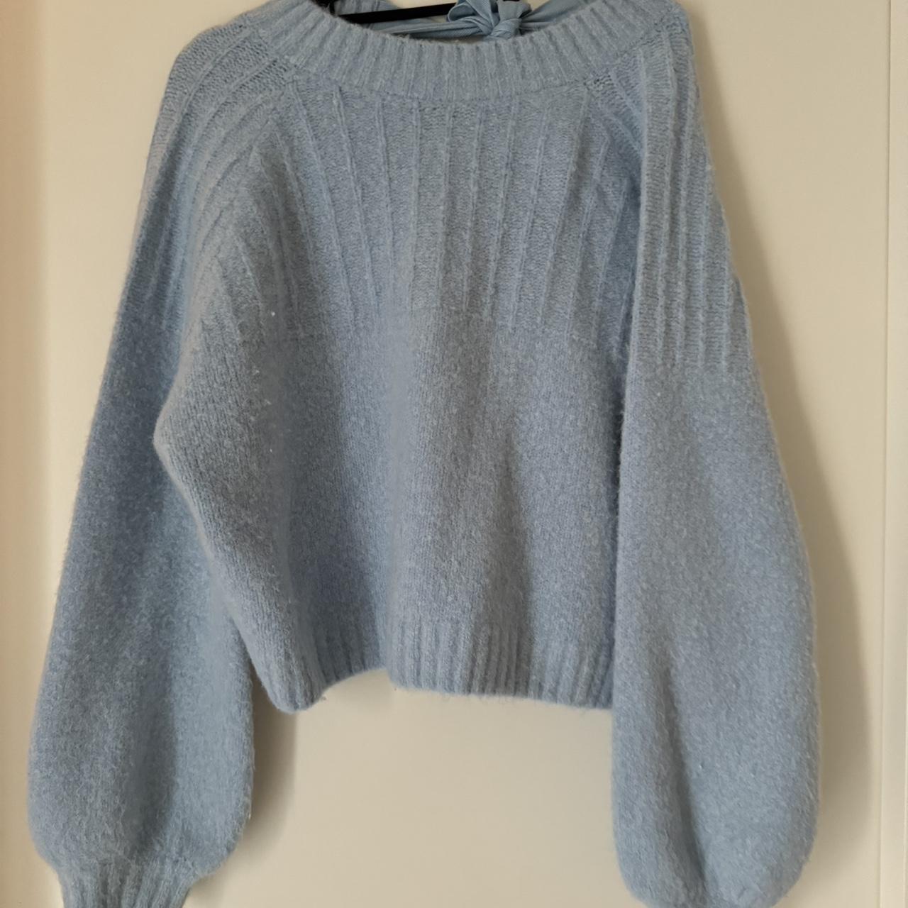 Morrison baby blue tie back jumper Size 0-1 Fits a... - Depop