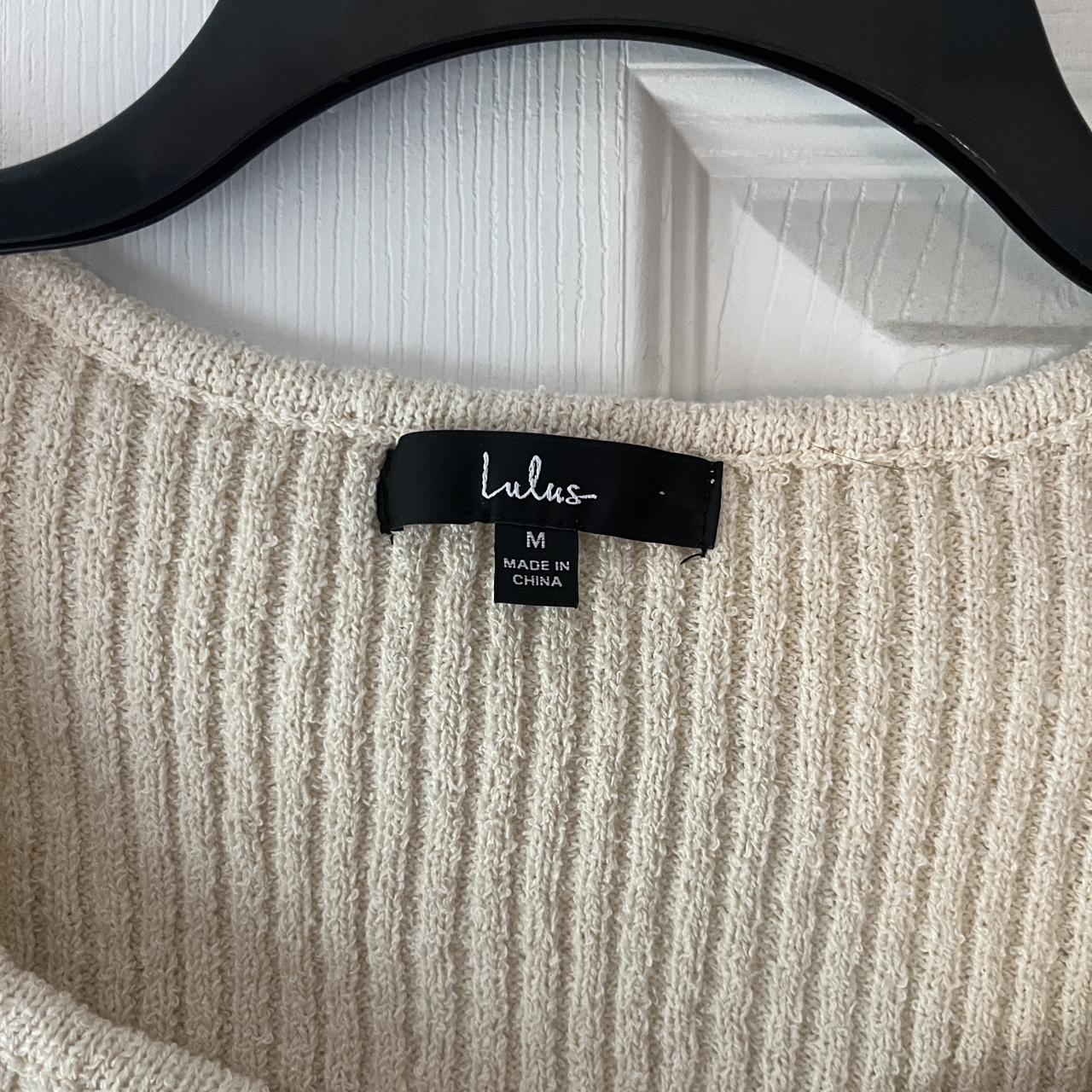 size m - lulus ribbed knit top - worn... - Depop