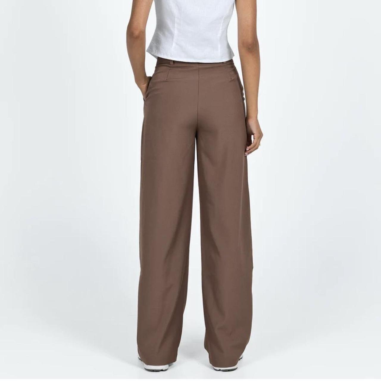 Princess Polly Archer Pants, brown, size 6, tags... - Depop