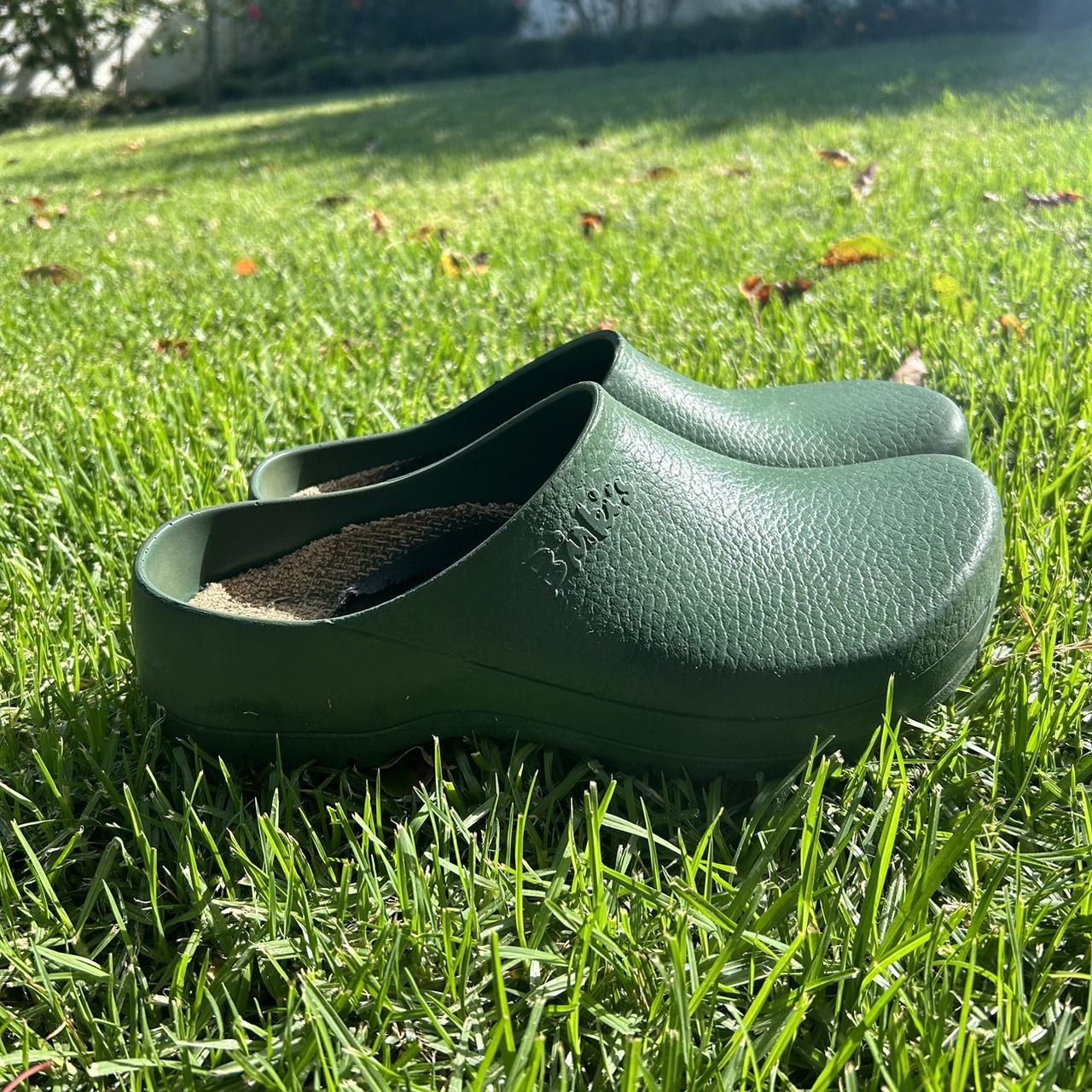 Green Birkin Clogs Great condition with worn in... - Depop