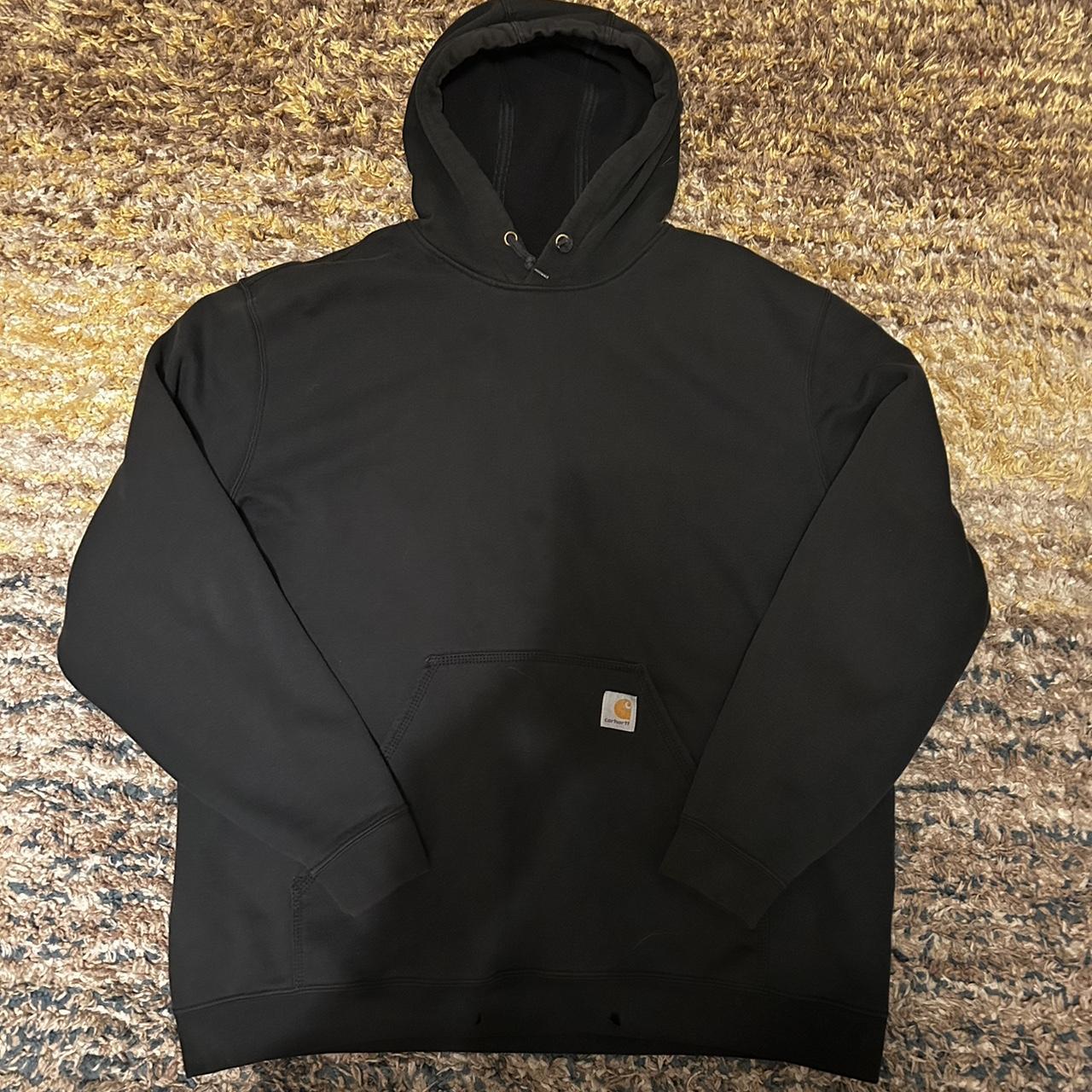 Carhartt hoodie black Side 2xl Holes made in the... - Depop