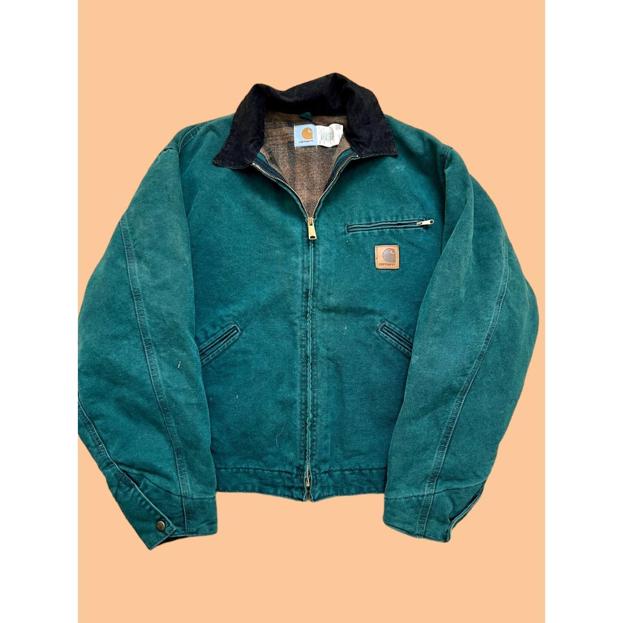 Vintage Carhartt Detroit Jacket Green Rare vintage... - Depop