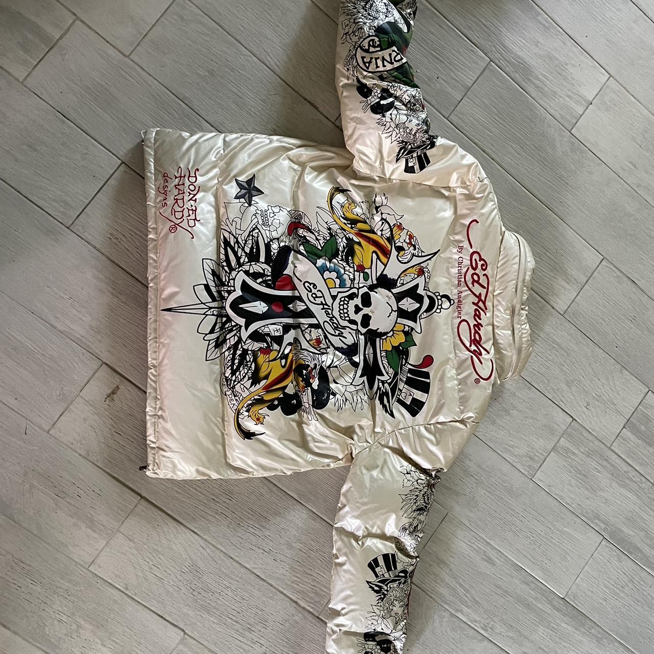Rare vintage Ed Hardy Puffer Only been worn... - Depop