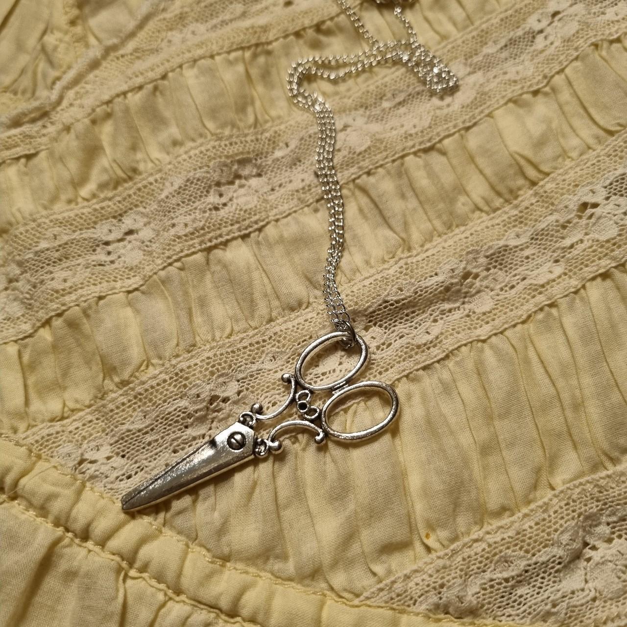 Scissor necklace gothic whimsygoth fairy steampunk... | Depop