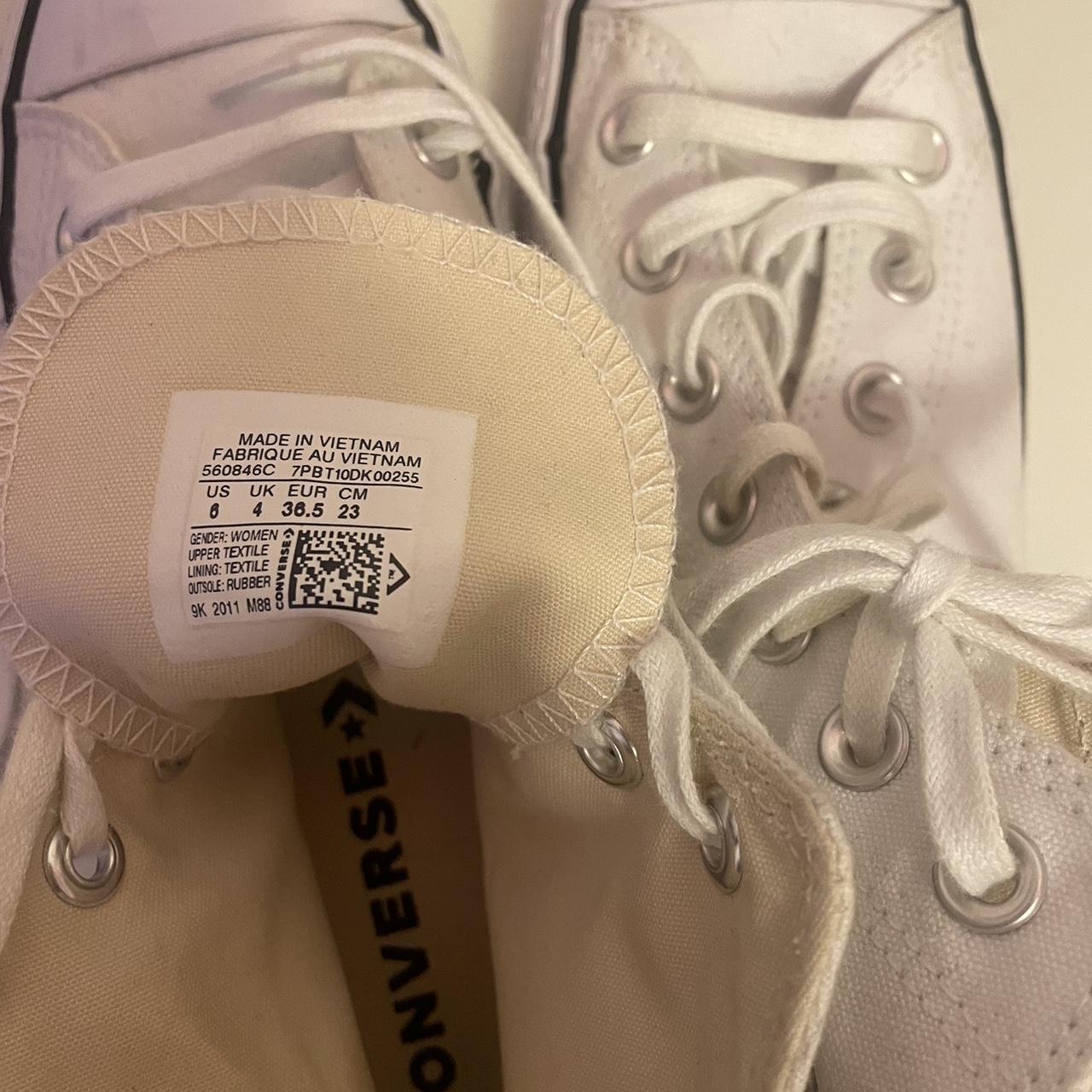 super cute platform converse 🤍 worn around 5 times,... - Depop