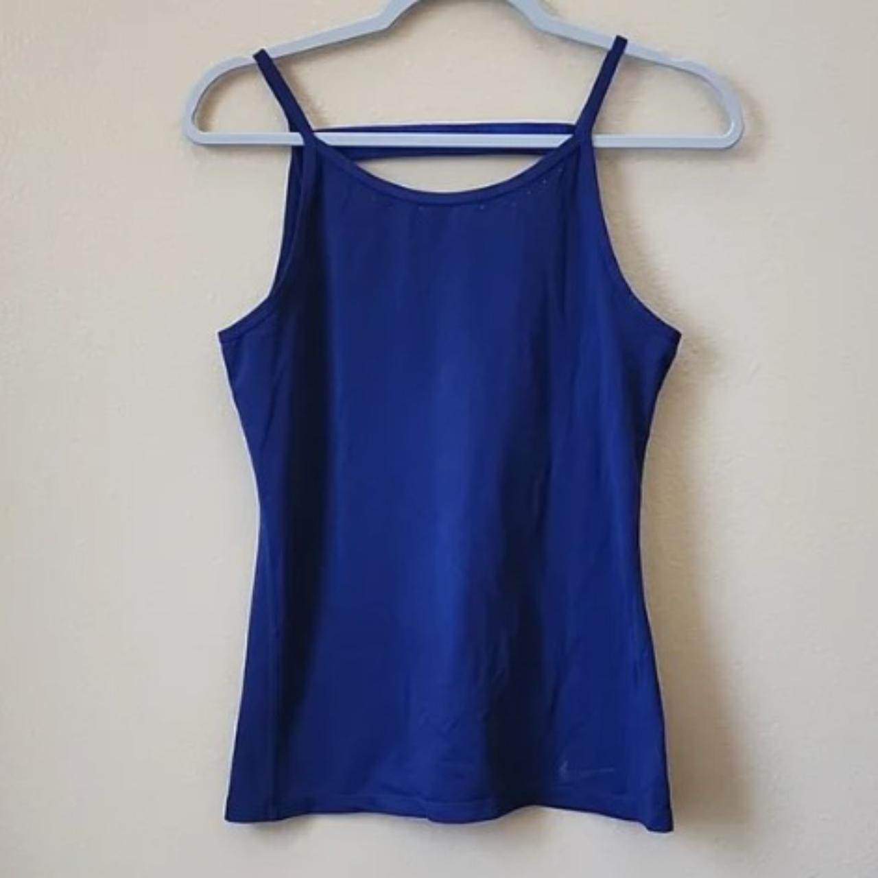 Nike Dri-Fit Workout Tank Top Navy/Blue Women's... - Depop