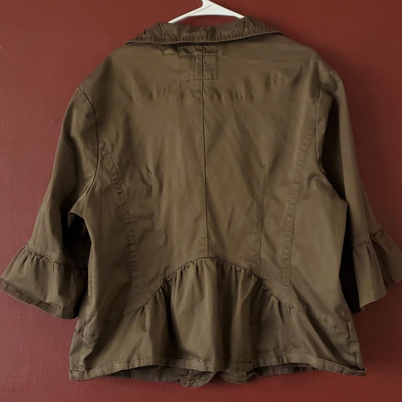 Cutest Plus Size Ruffled Coat! (Looks much better... - Depop