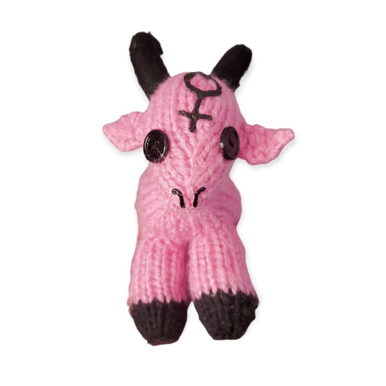 Pink Baphomet Plush 💗 pre-loved, has pilling and... - Depop