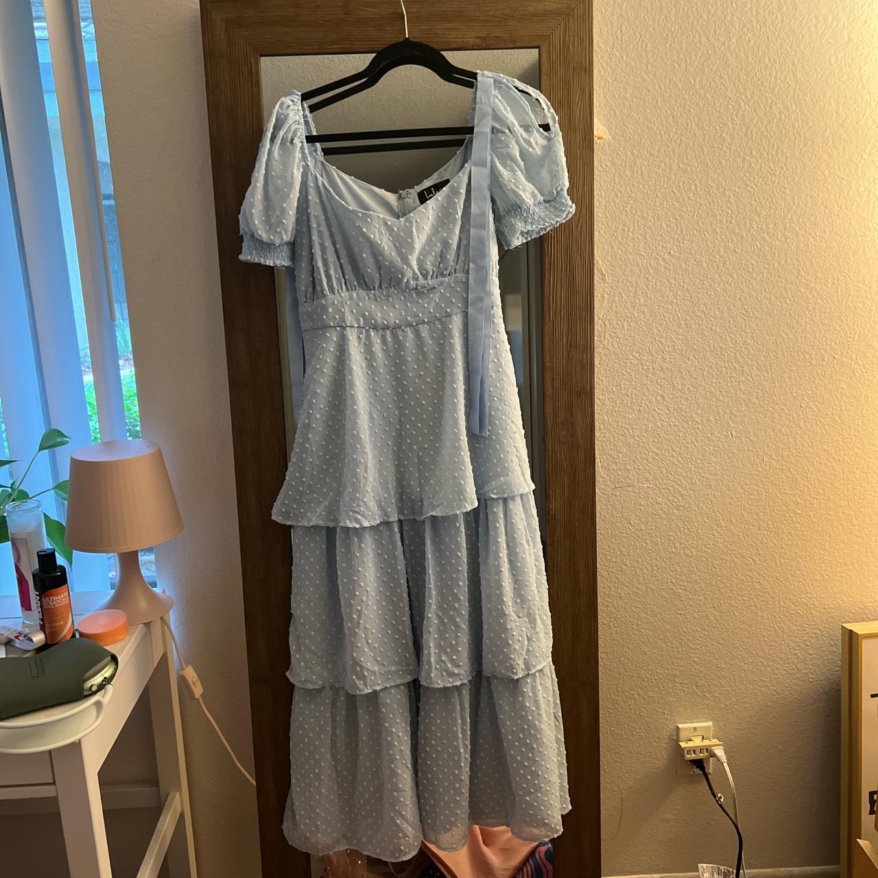 Size large light blue dress. Only worn once Great... - Depop