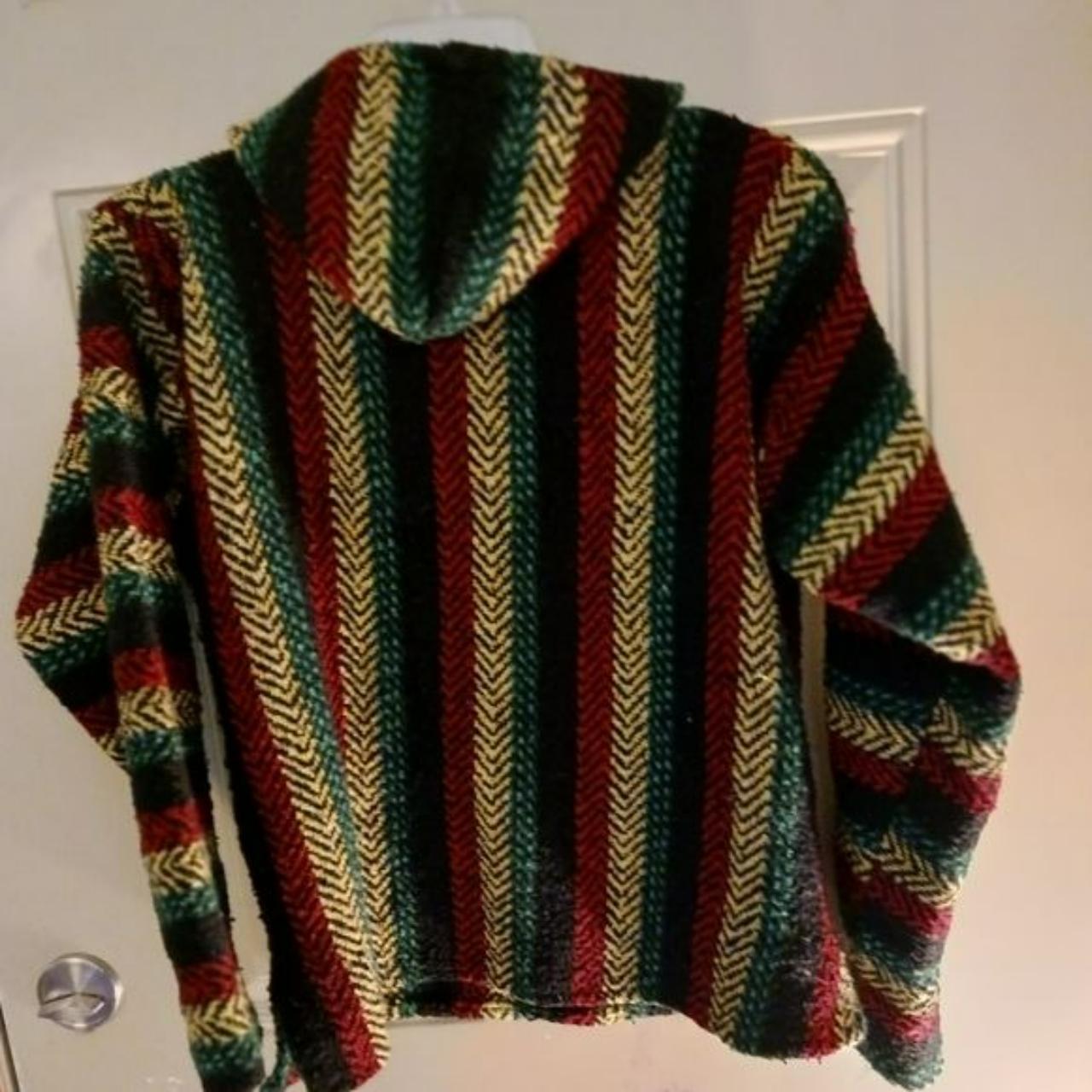 Vintage earth ragz rasta pullover hoodie unisex size... - Depop