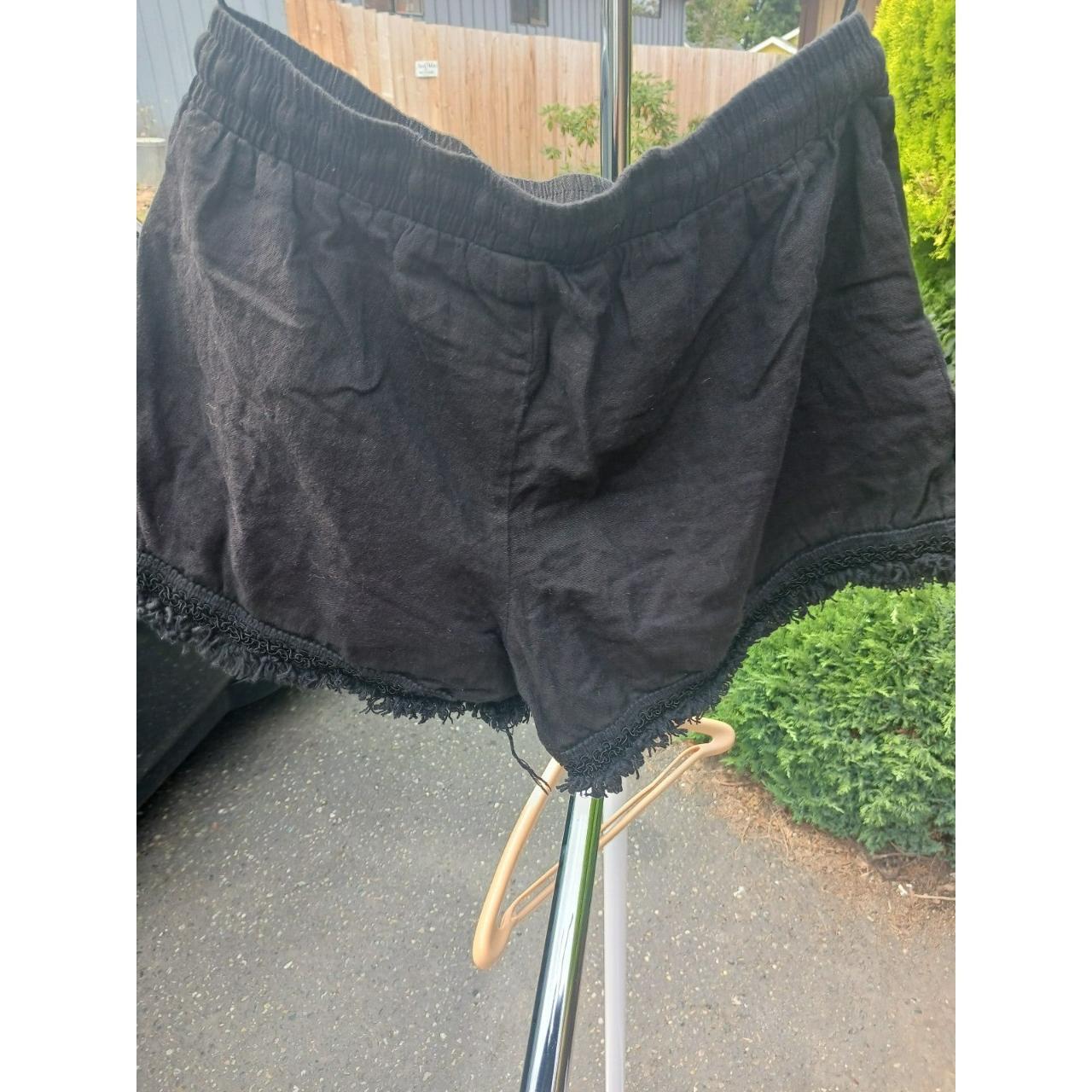 Sim & Sam linen or muslin shorts black size medium... - Depop