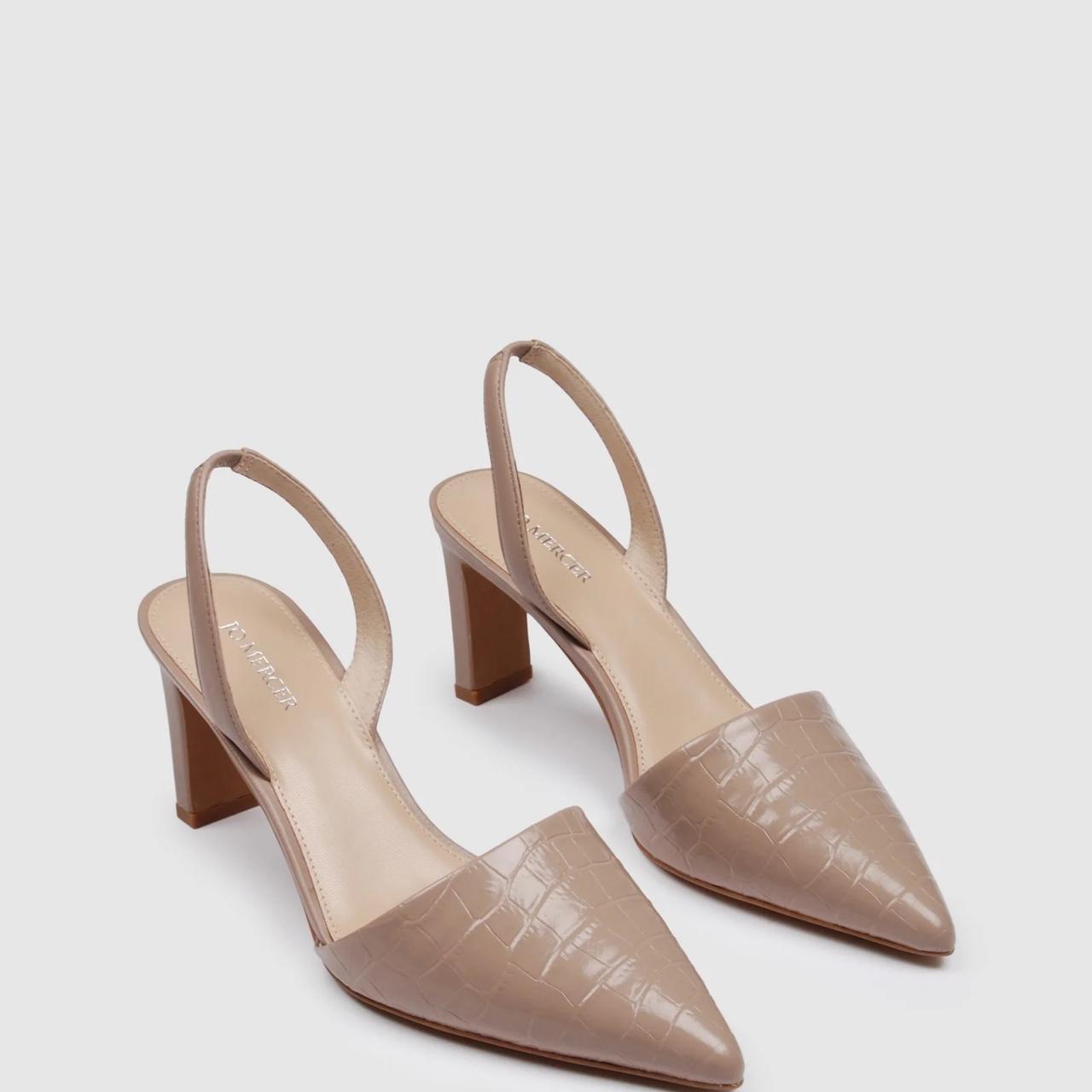 JO MERCER Kyra Mid Heels Beige Leather Size 39... - Depop