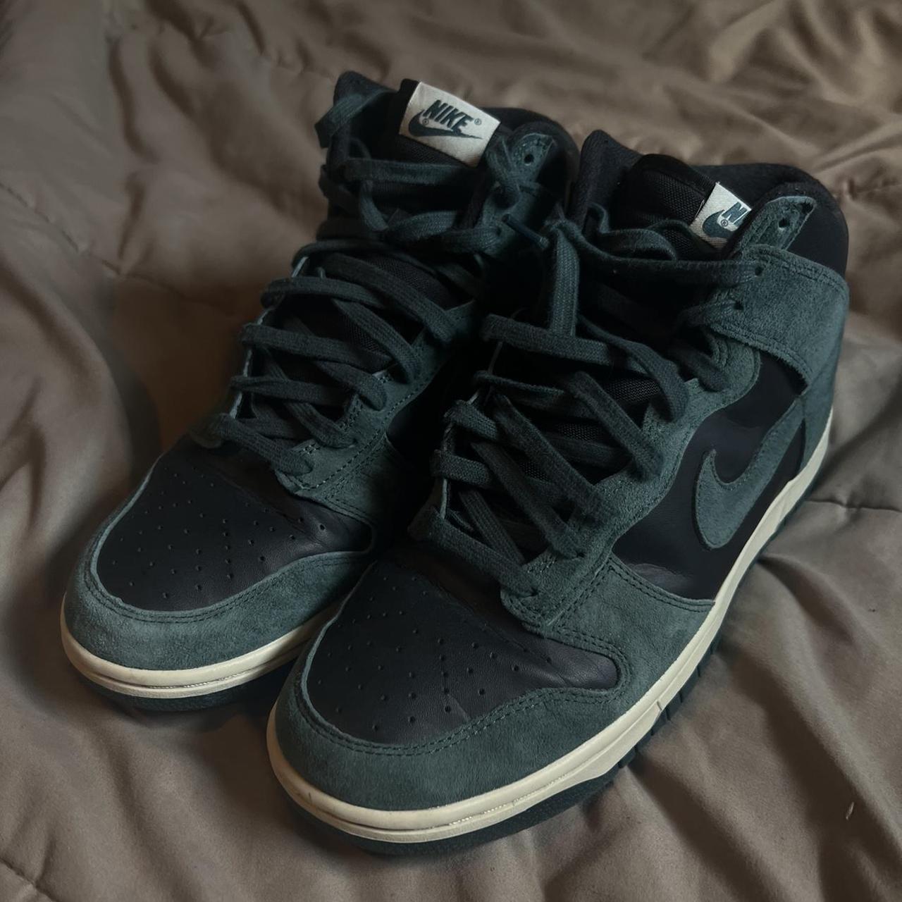 Nike Dunk High Faded Spruce Size 11 Fairly New... - Depop