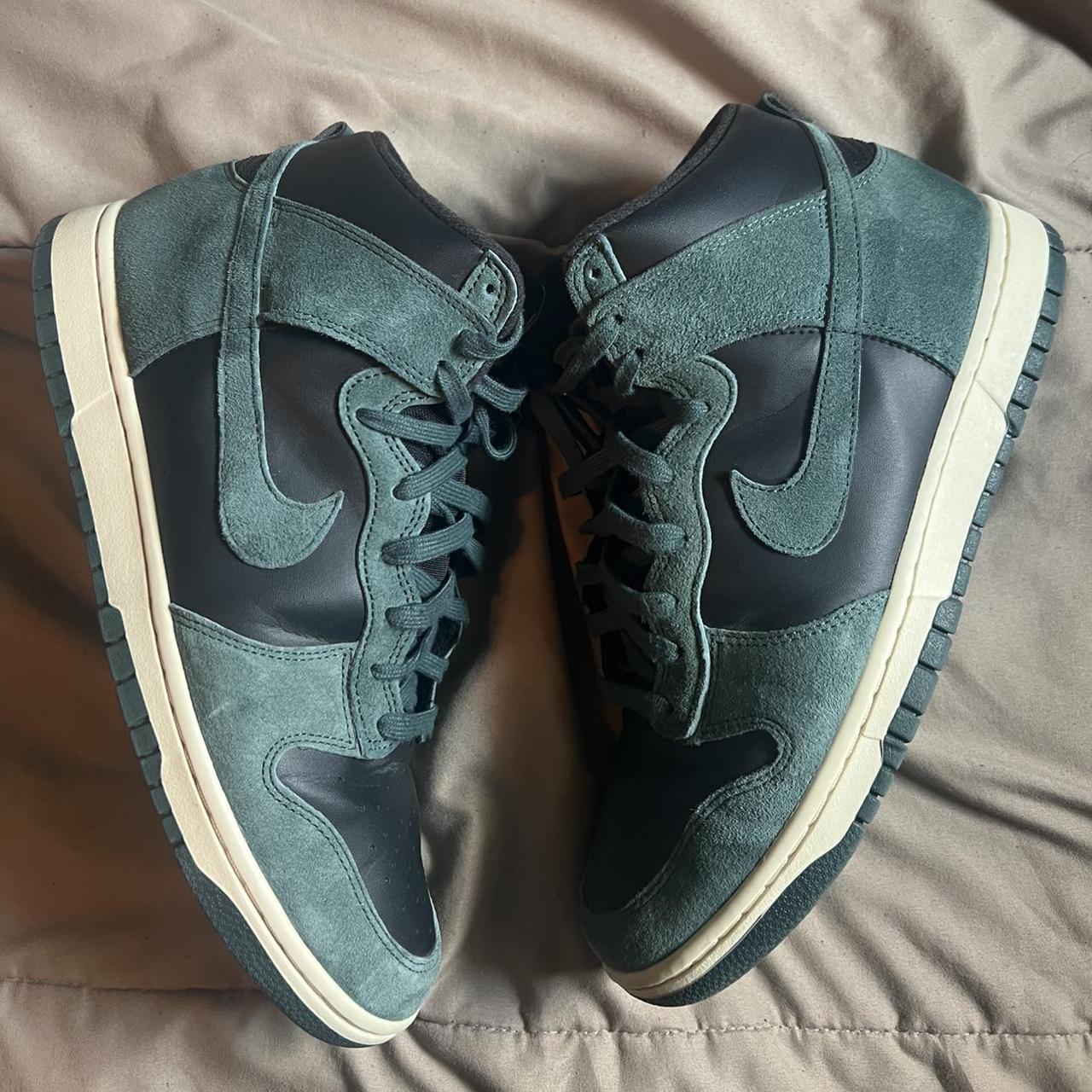 Nike Dunk High Faded Spruce Size 11 Fairly New... - Depop