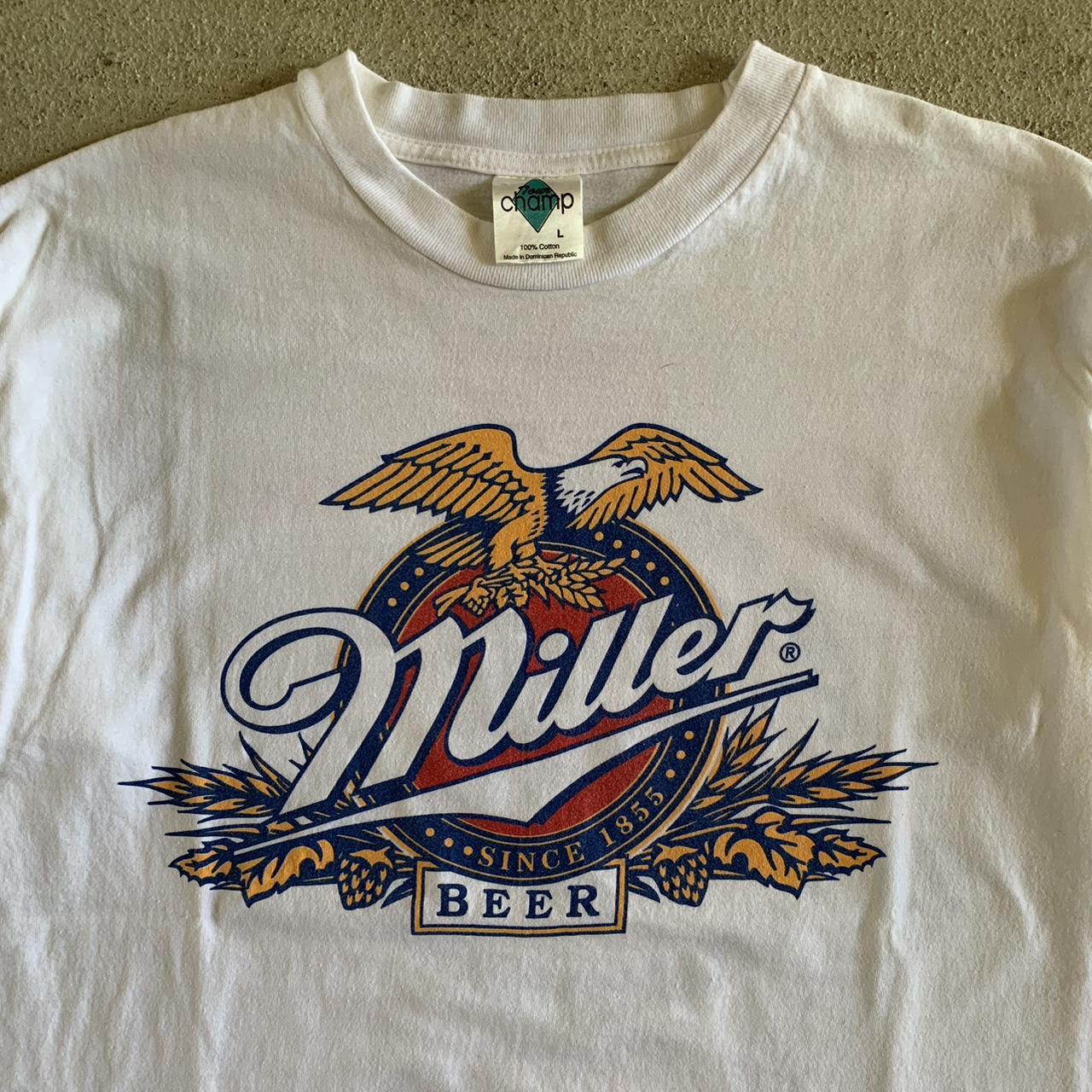 Vintage 1990s 90s Miller Beer T-shirt. Tagged a size... - Depop