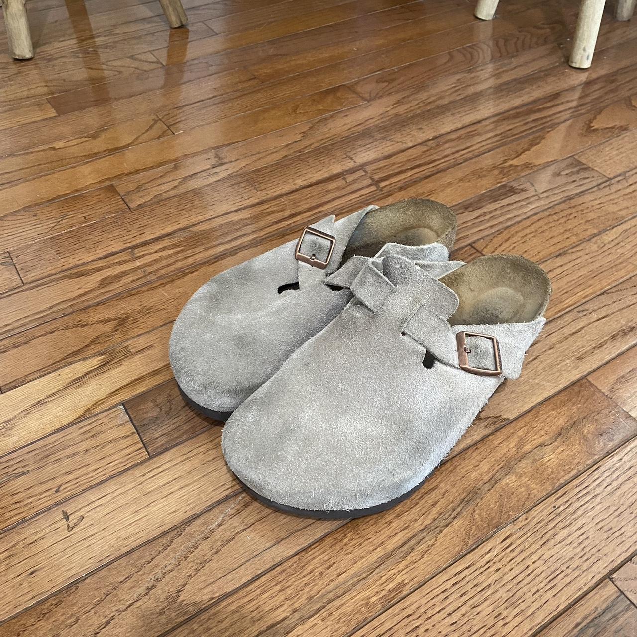 Worn Boston Birk Clogs US size 10 (MESSAGE TAKING... - Depop