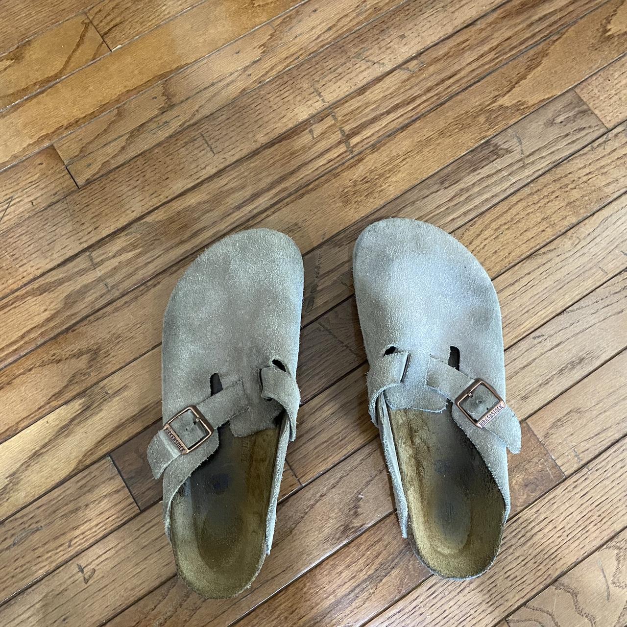 Worn Boston Birk Clogs US size 10 (MESSAGE TAKING... - Depop