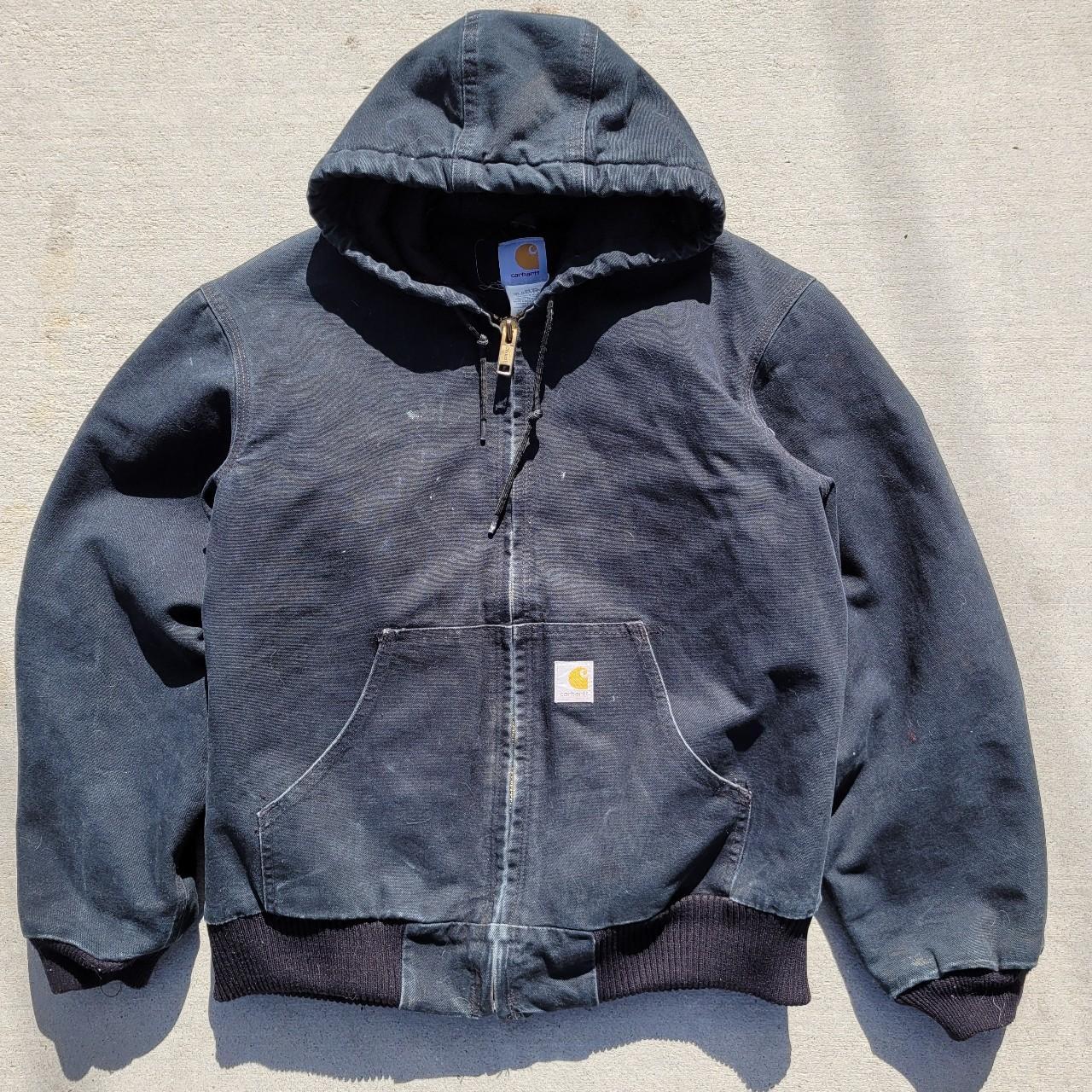 Vintage Carhartt zip up Jacket Hoodie Tagged Size... - Depop