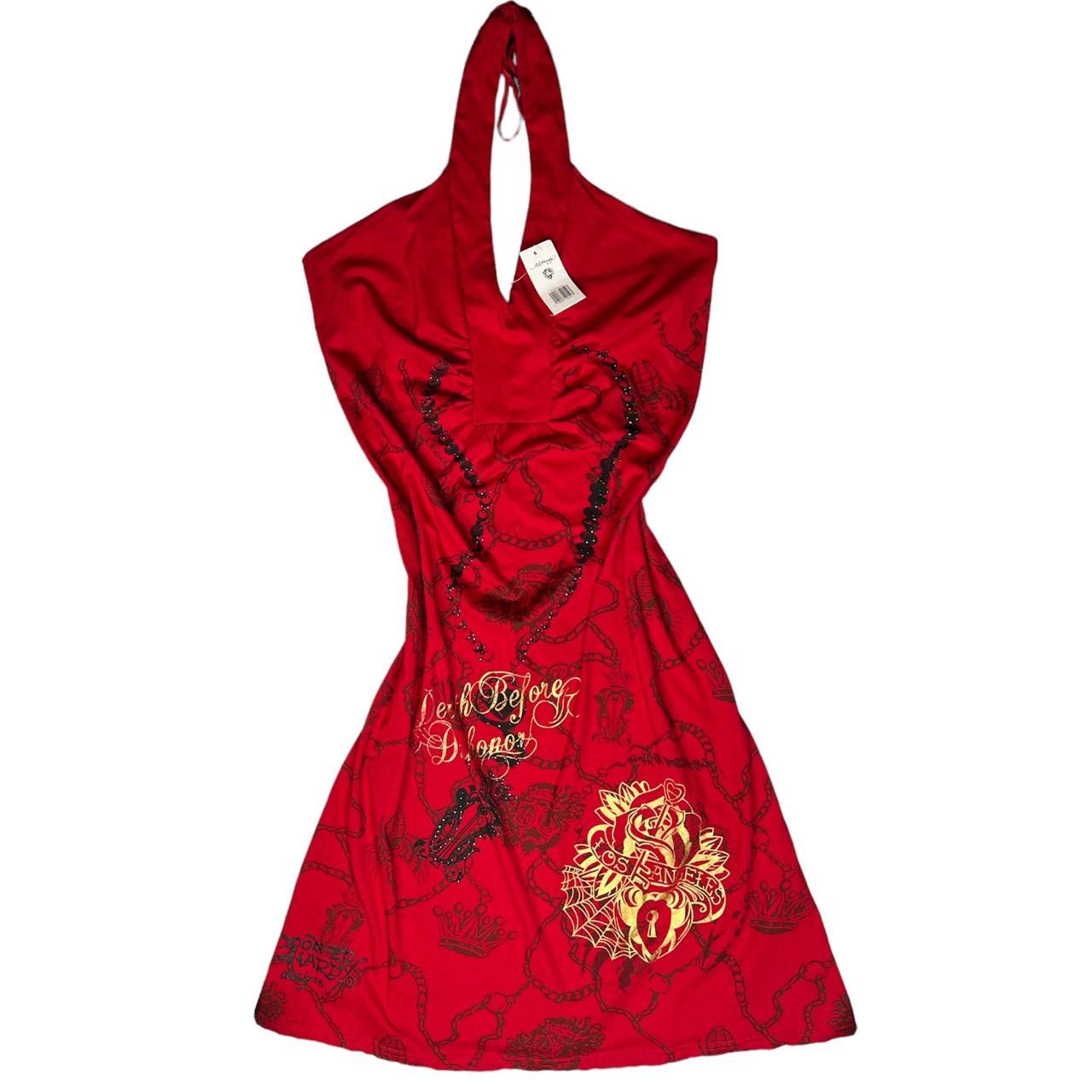 Rare Ed Hardy Dress Vintage Ed Hardy all over print... - Depop