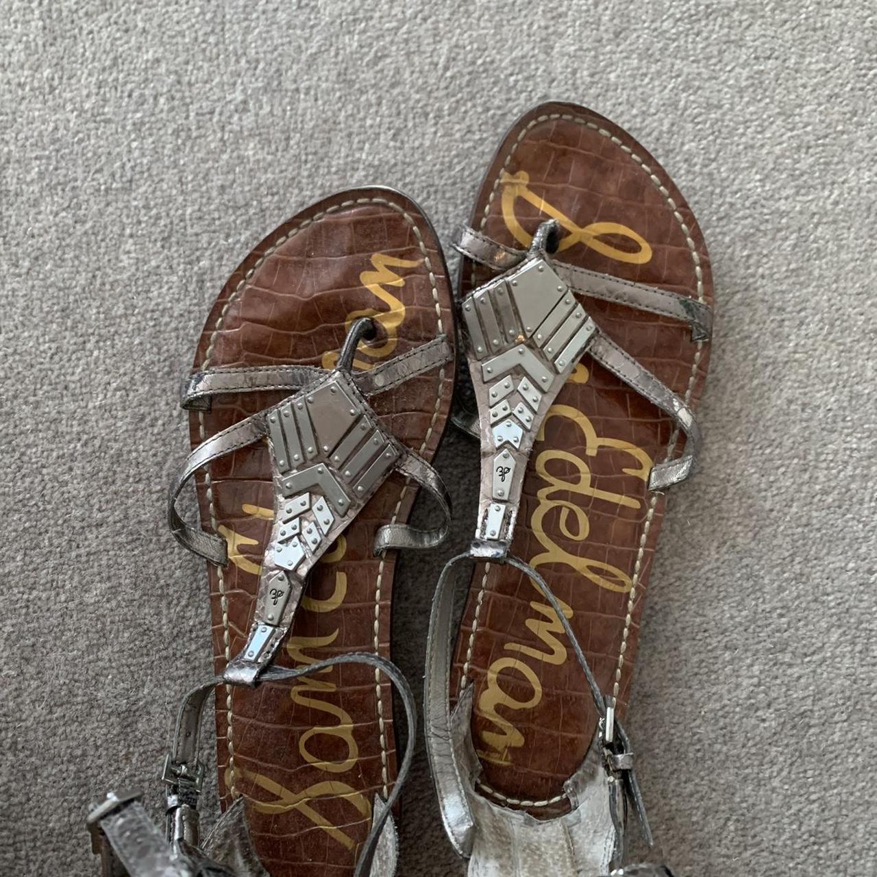 Sam Edelman sandals in silver UK 4 Excellent condition - Depop