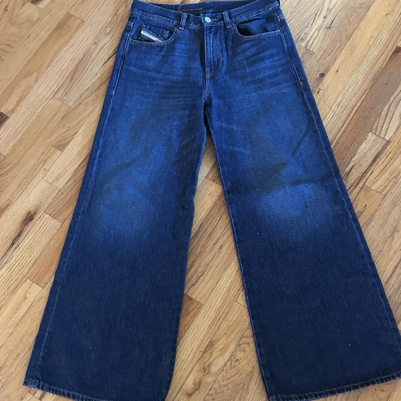 women’s diesel wide leg/flare jeans great condition... - Depop