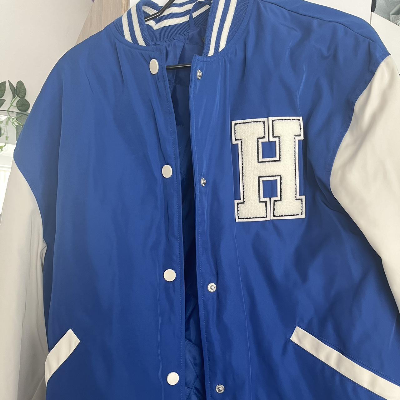 primark blue bomber jacket/coat super comfortable... - Depop