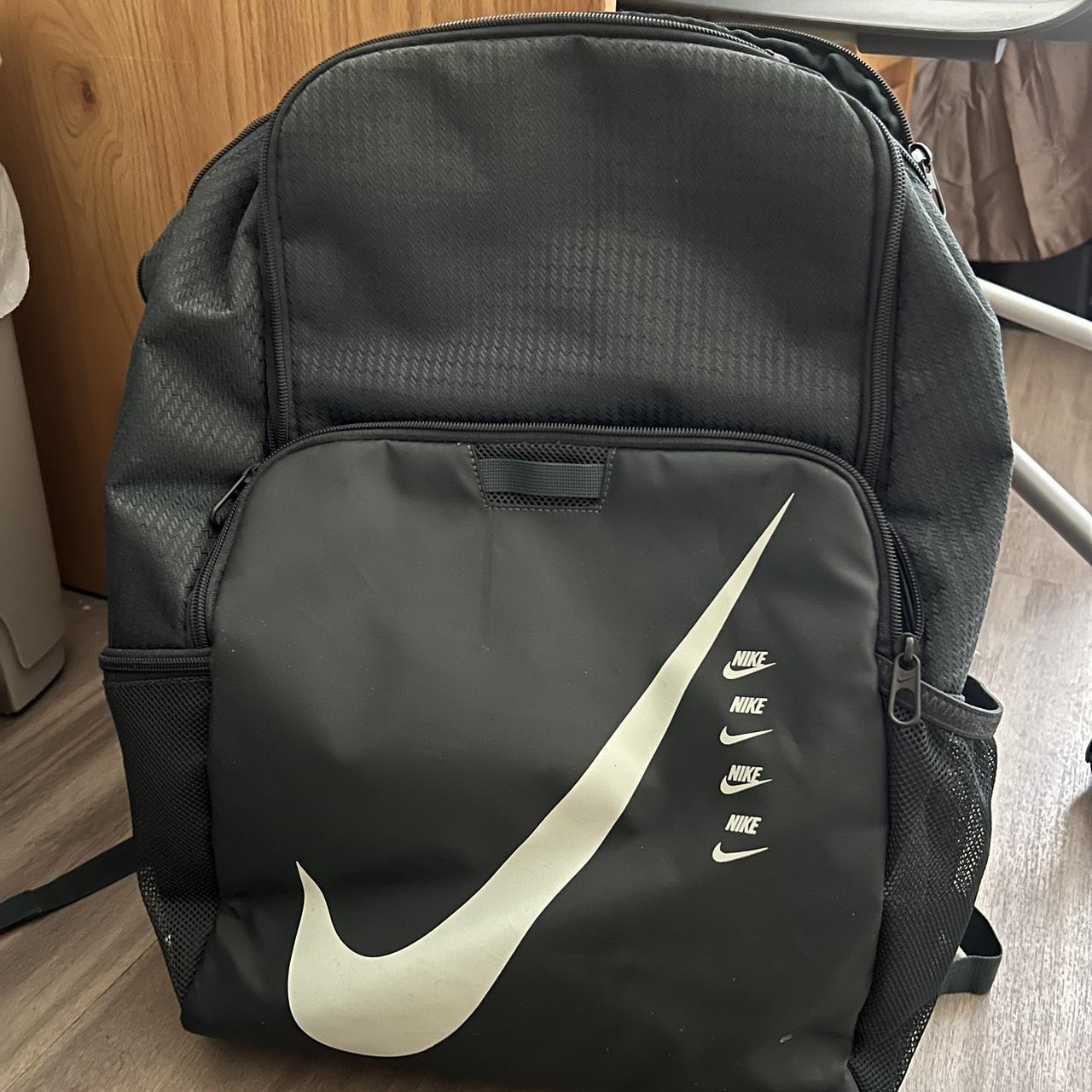 Black Nike backpack Veryyy spacious with multiple... - Depop