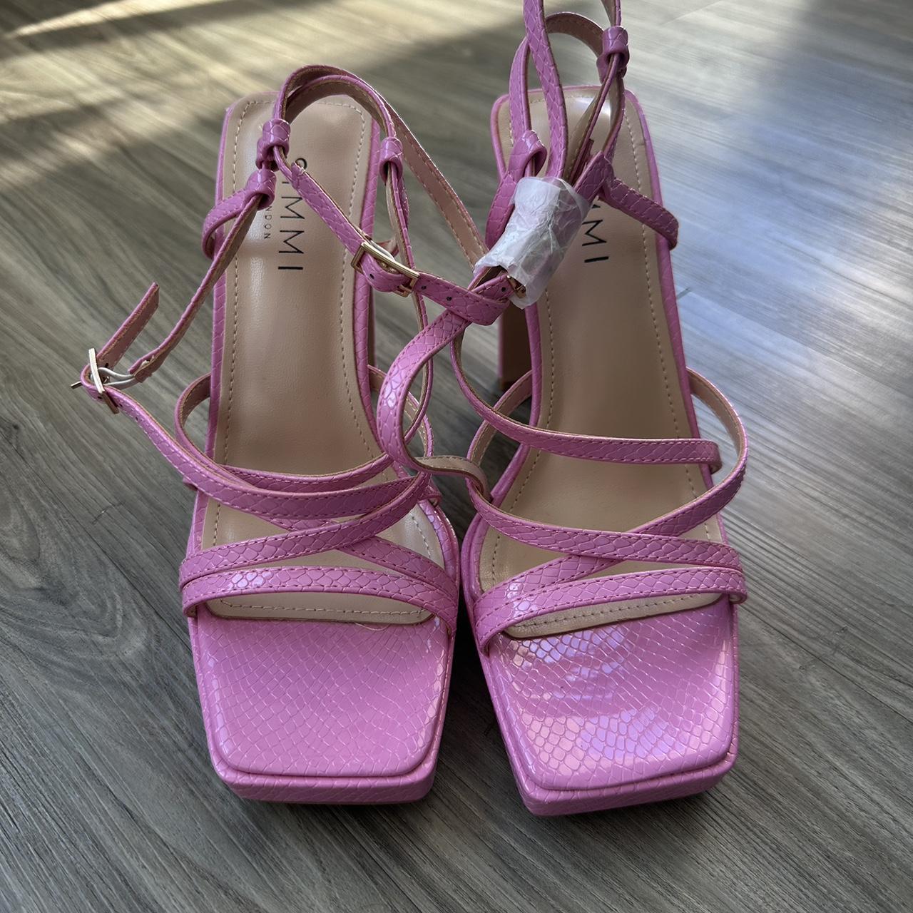 Brand new!! ASOS Simmi London Pink strappy heeled... - Depop