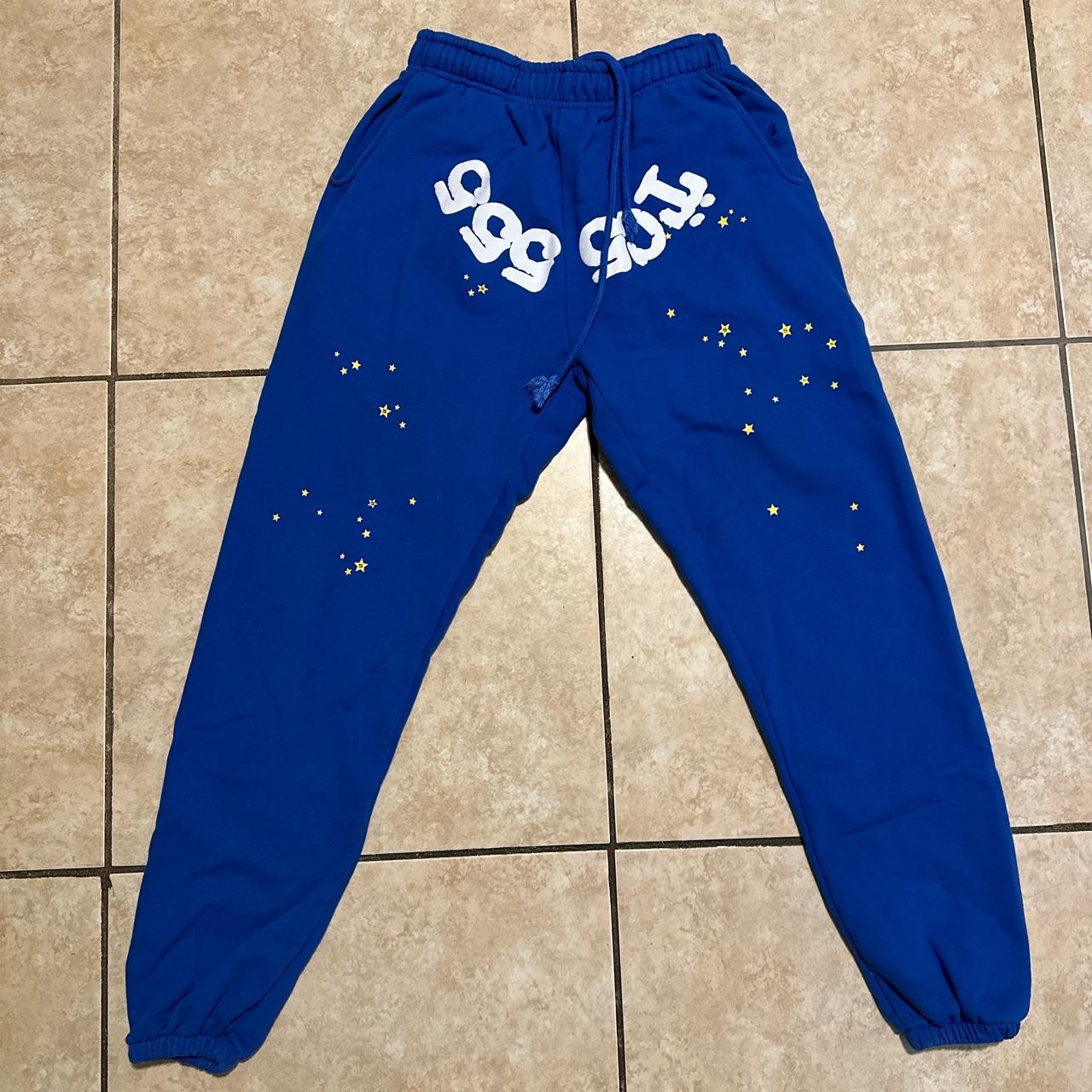 Spider Worldwide Men's Blue Joggers-tracksuits | Depop