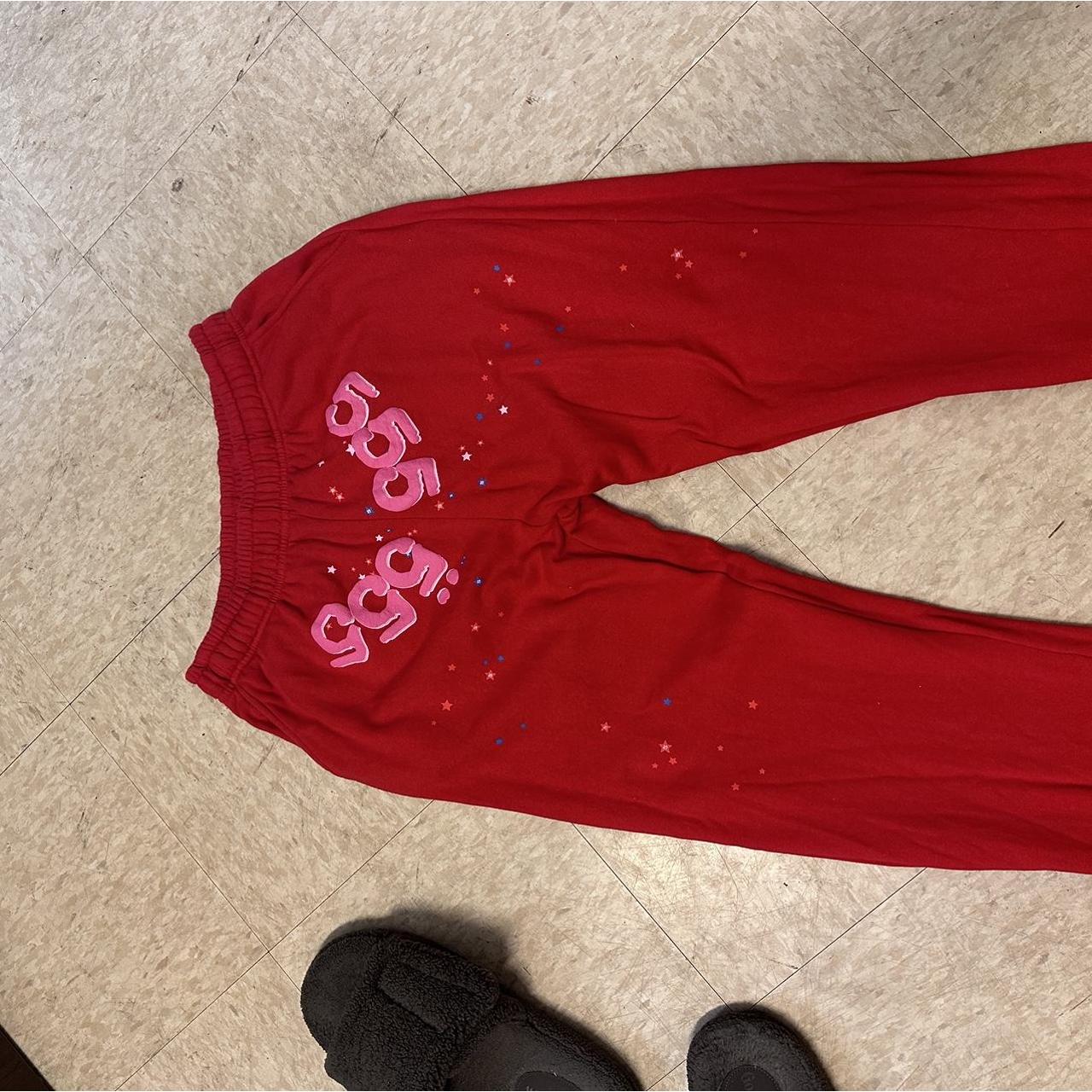 Red Sp5der sweatpants - Depop