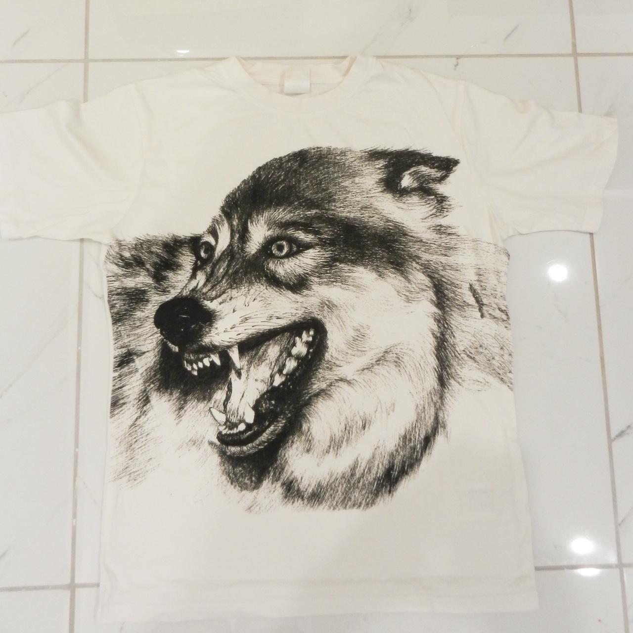 Rare Ikea Wolf Print T-Shirt - Depop