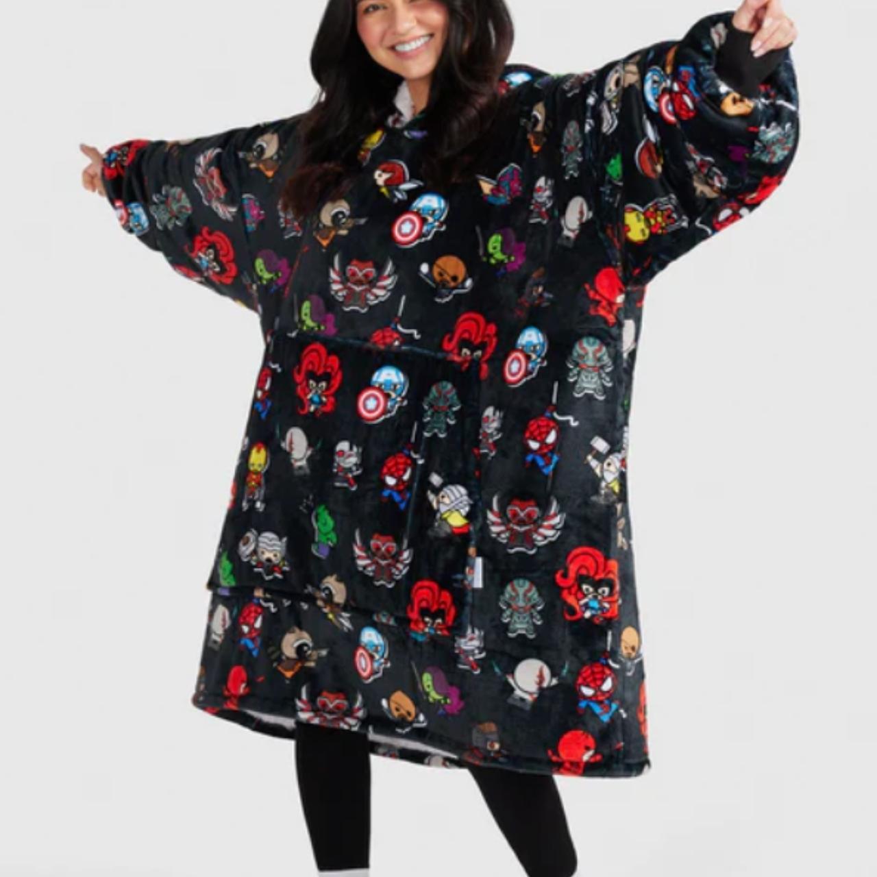 MARVEL AVENGERS OODIE Worn once. Warm sherpa fleece... - Depop