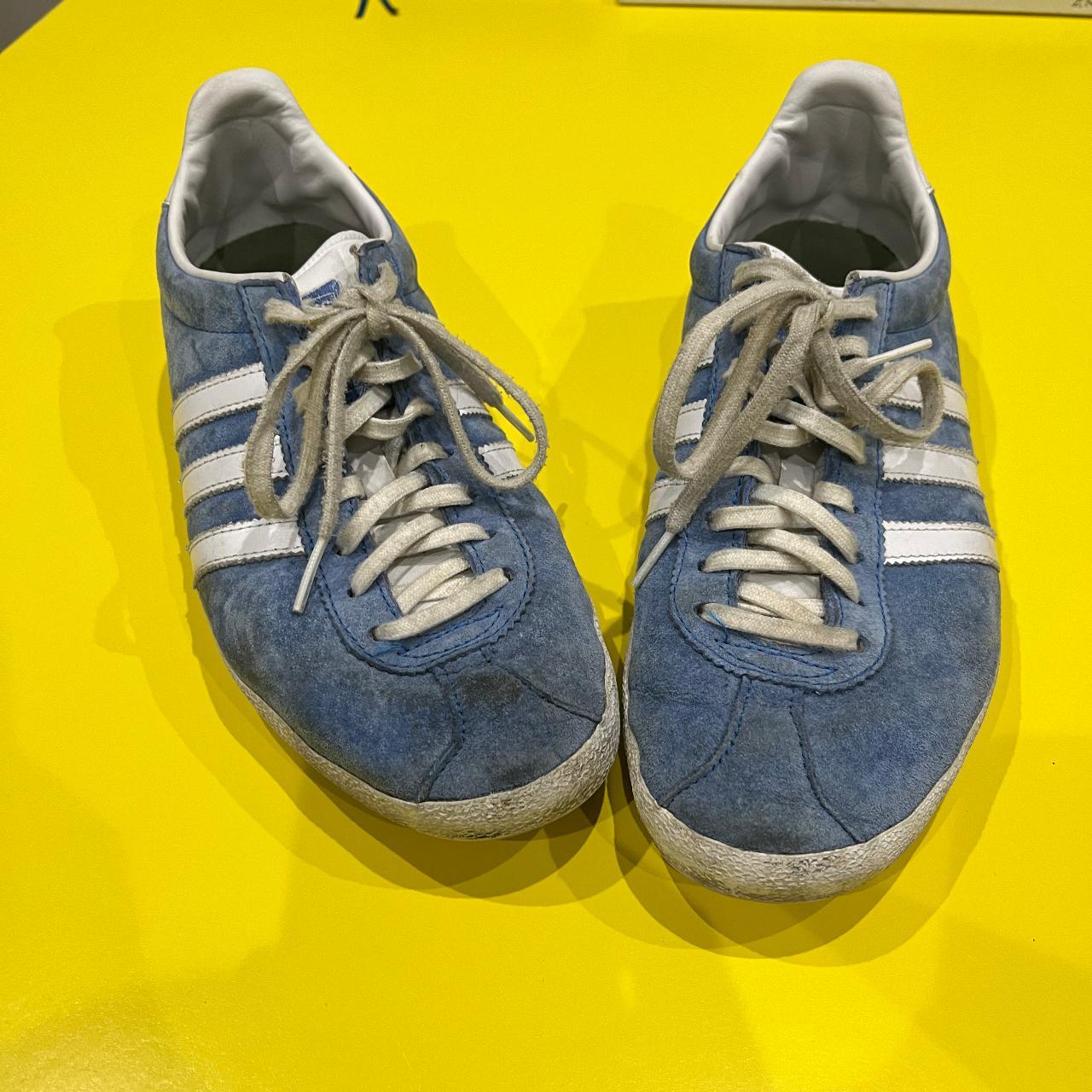 Adidas gazelle light blue Mens size 8.5 #Adidas... - Depop