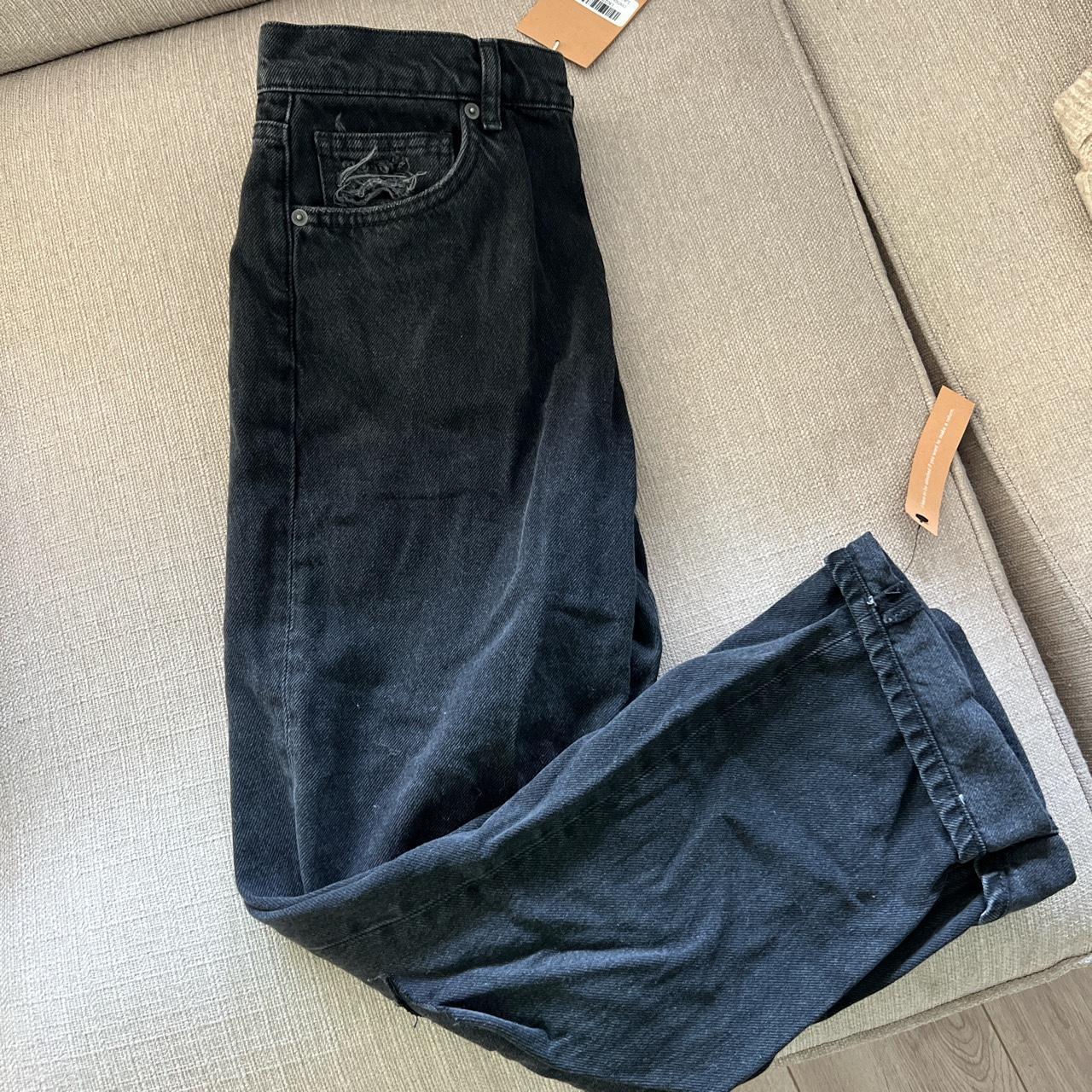 Reformation Black ripped jeans. Straight cut. Never... - Depop