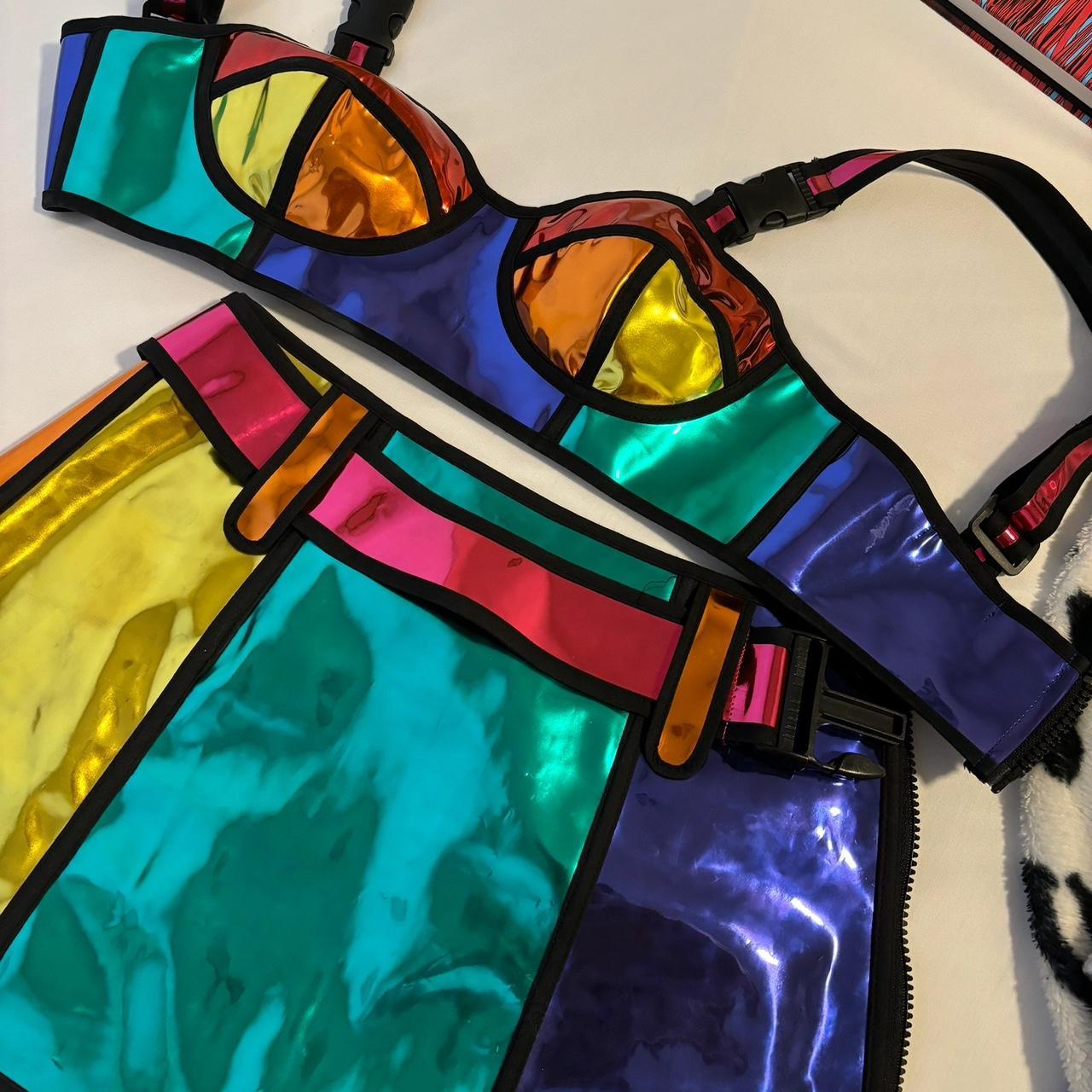 Club Exx Dollskill rave set Super cute rainbow... - Depop