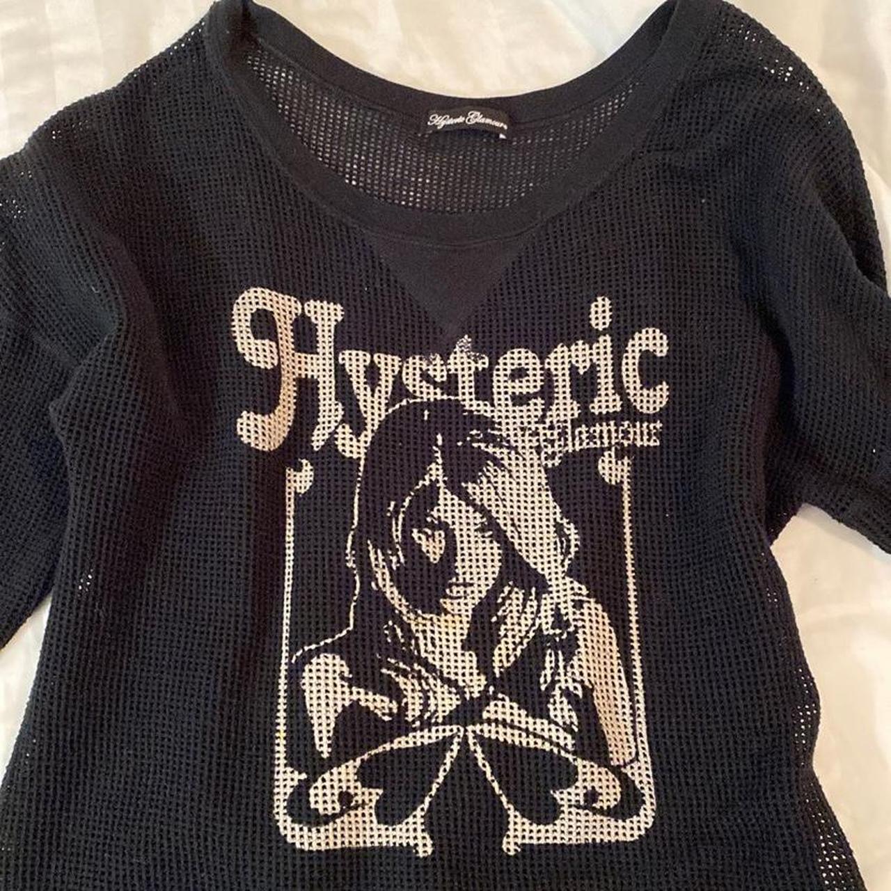 vintage hysteric glamour graphic logo waffle knit... - Depop