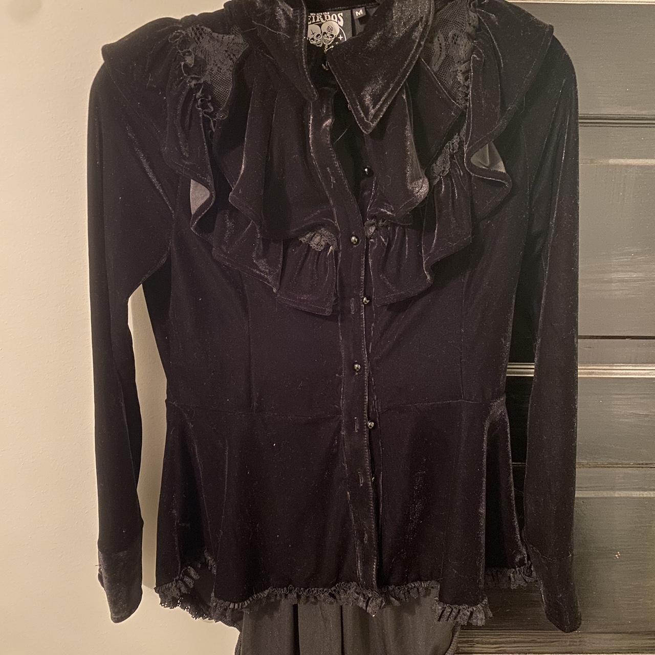 KILLSTAR velvet blazer blouse SIZE MEDIUM 🖤 complete... - Depop