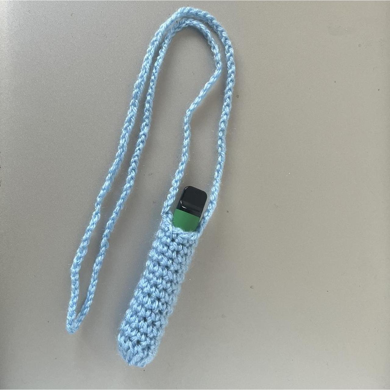 Vape case Hand made crochet blue vape... - Depop