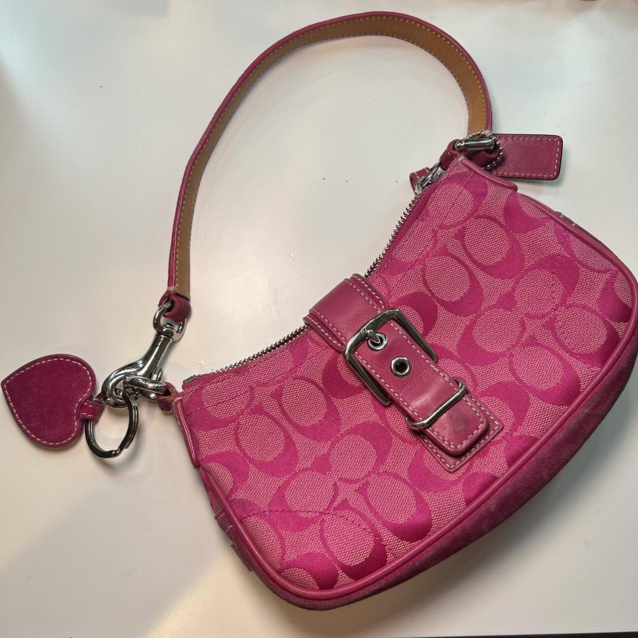 Coach mini bag pink - Depop