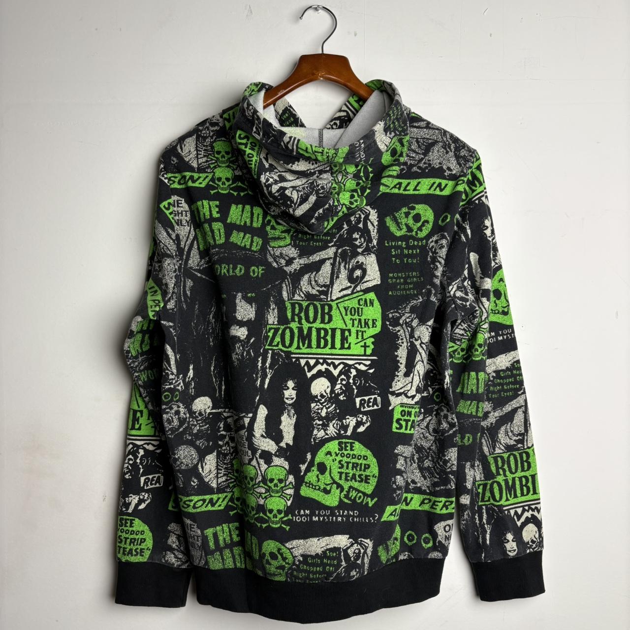 Vintage 90s y2k Rob zombie AOP grunge skater rock... | Depop