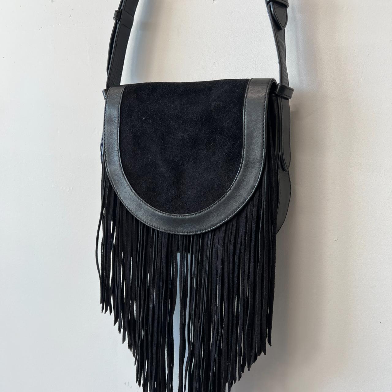 Frye Ray Fringe Saddle Shoulder Bag -... | Depop