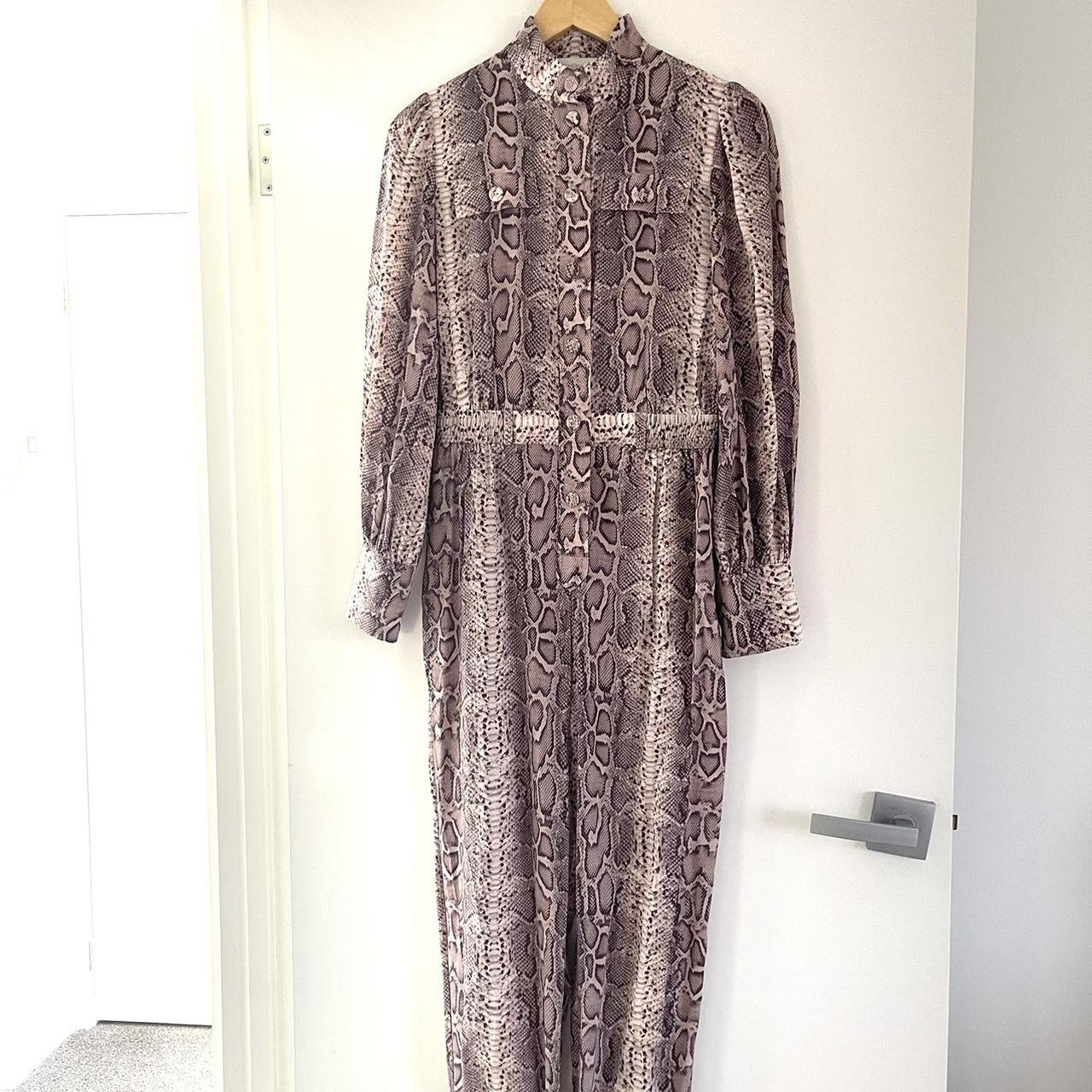 Zimmermann snake print silk jumpsuit Size 1 *Note... - Depop