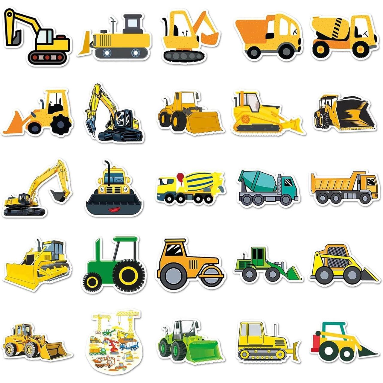 Construction Truck Stickers for Kids Teen Boys, Cute... | Depop