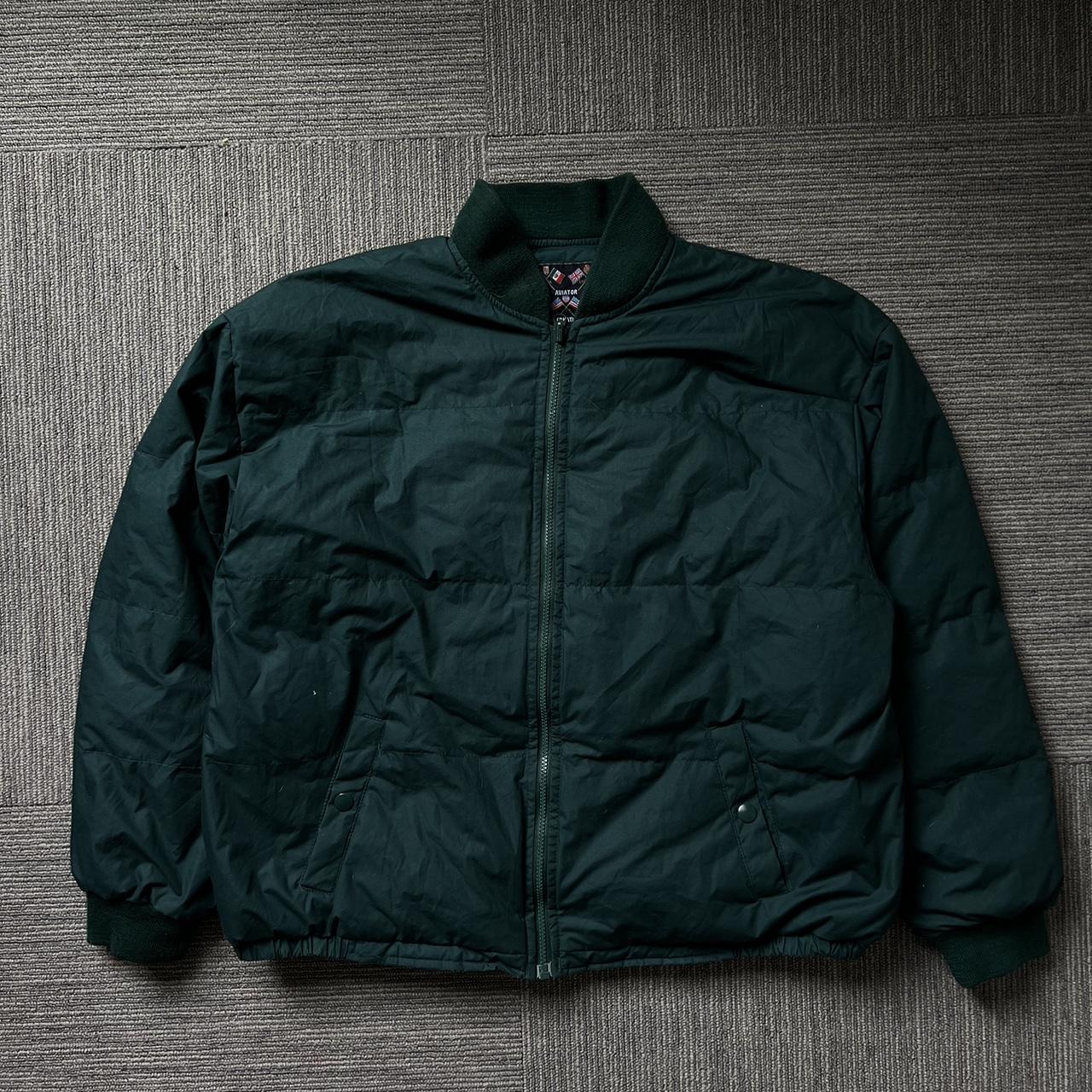 Aviator international green puffer jacket #aviator... - Depop